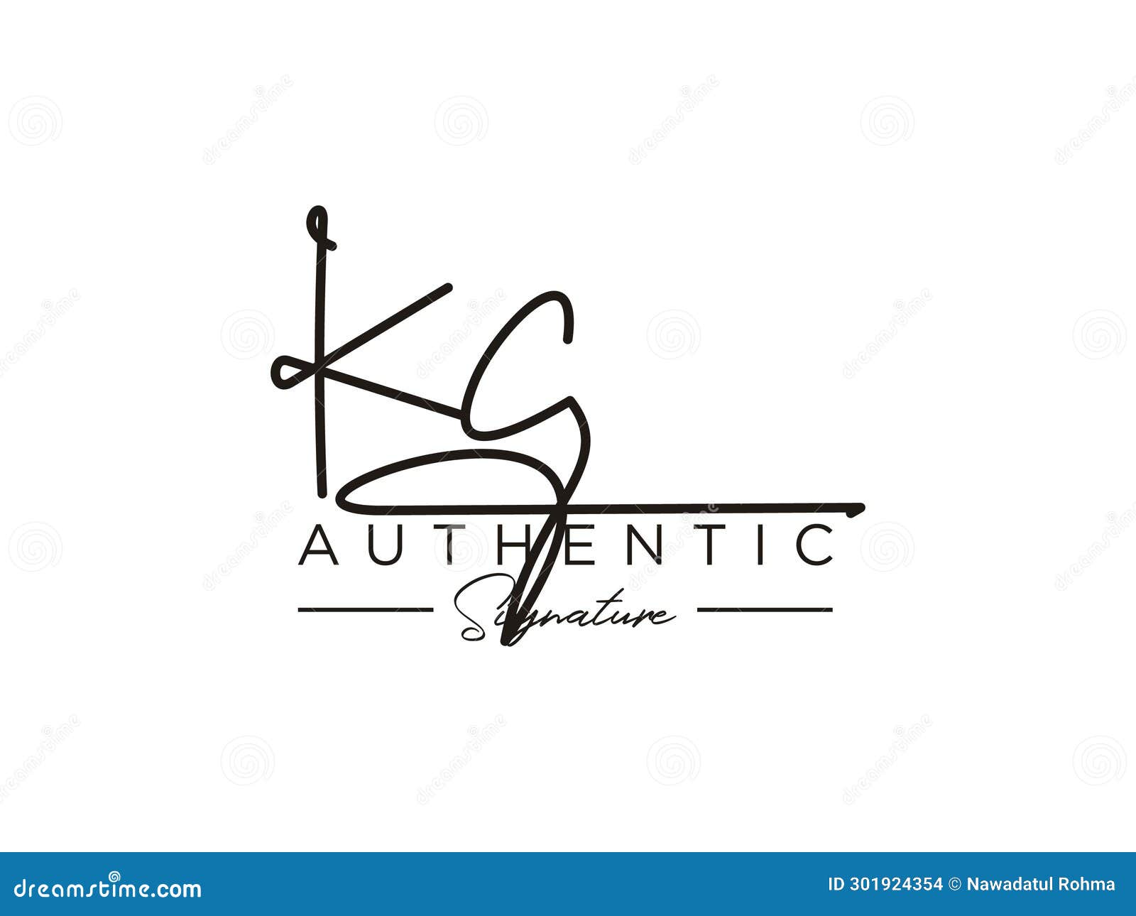 Letter KC Signature Logo Template Vector Stock Vector - Illustration of ...
