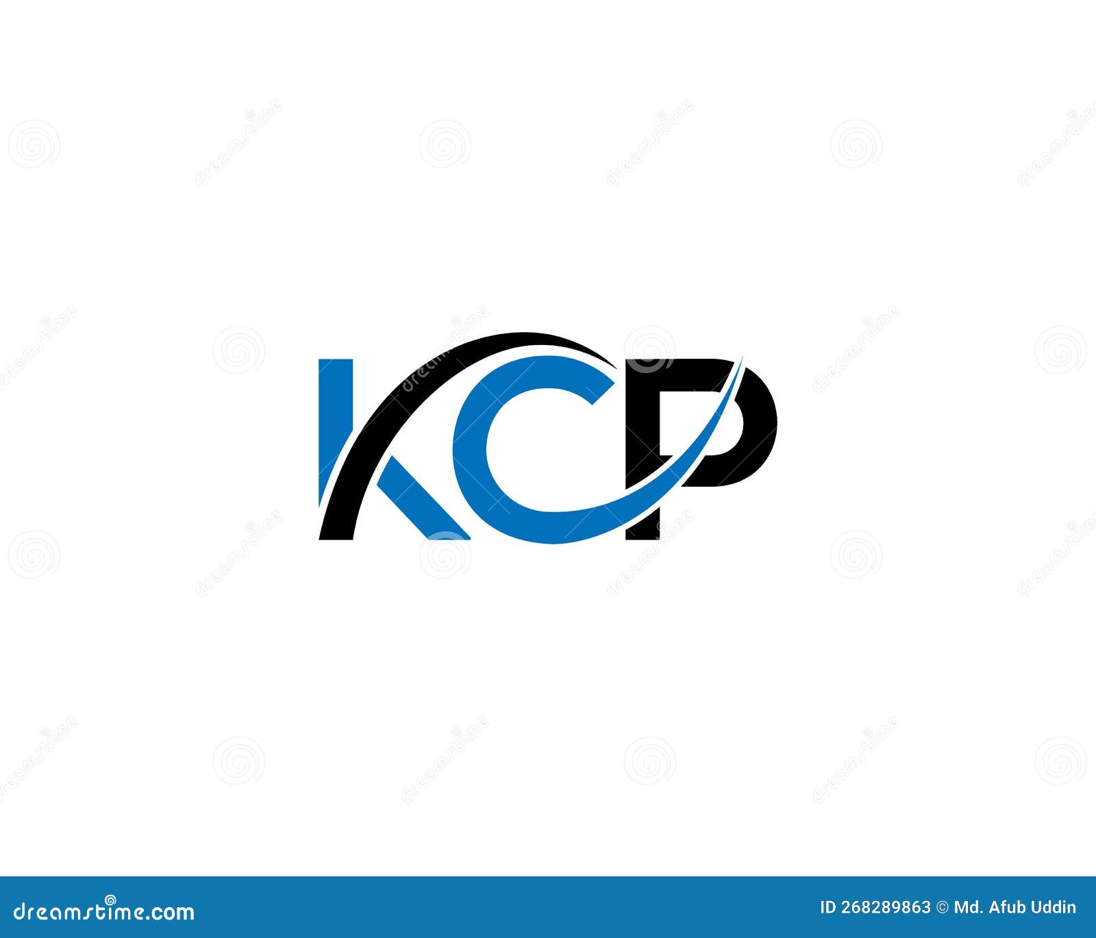 Letter KCP Initial Logo Design Stock Vector - Illustration of font ...