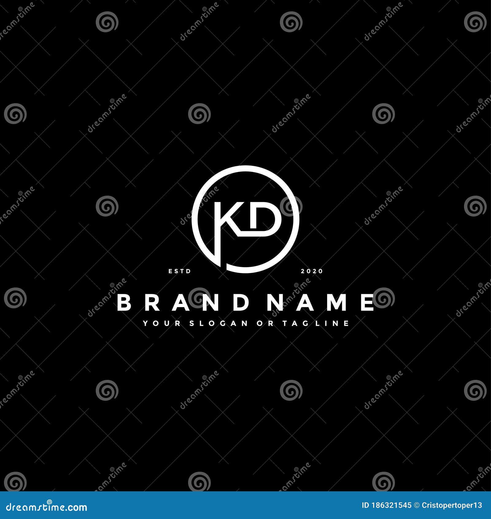 Letter KD Logo Design Vector Stock Vector - Illustration of logotype ...