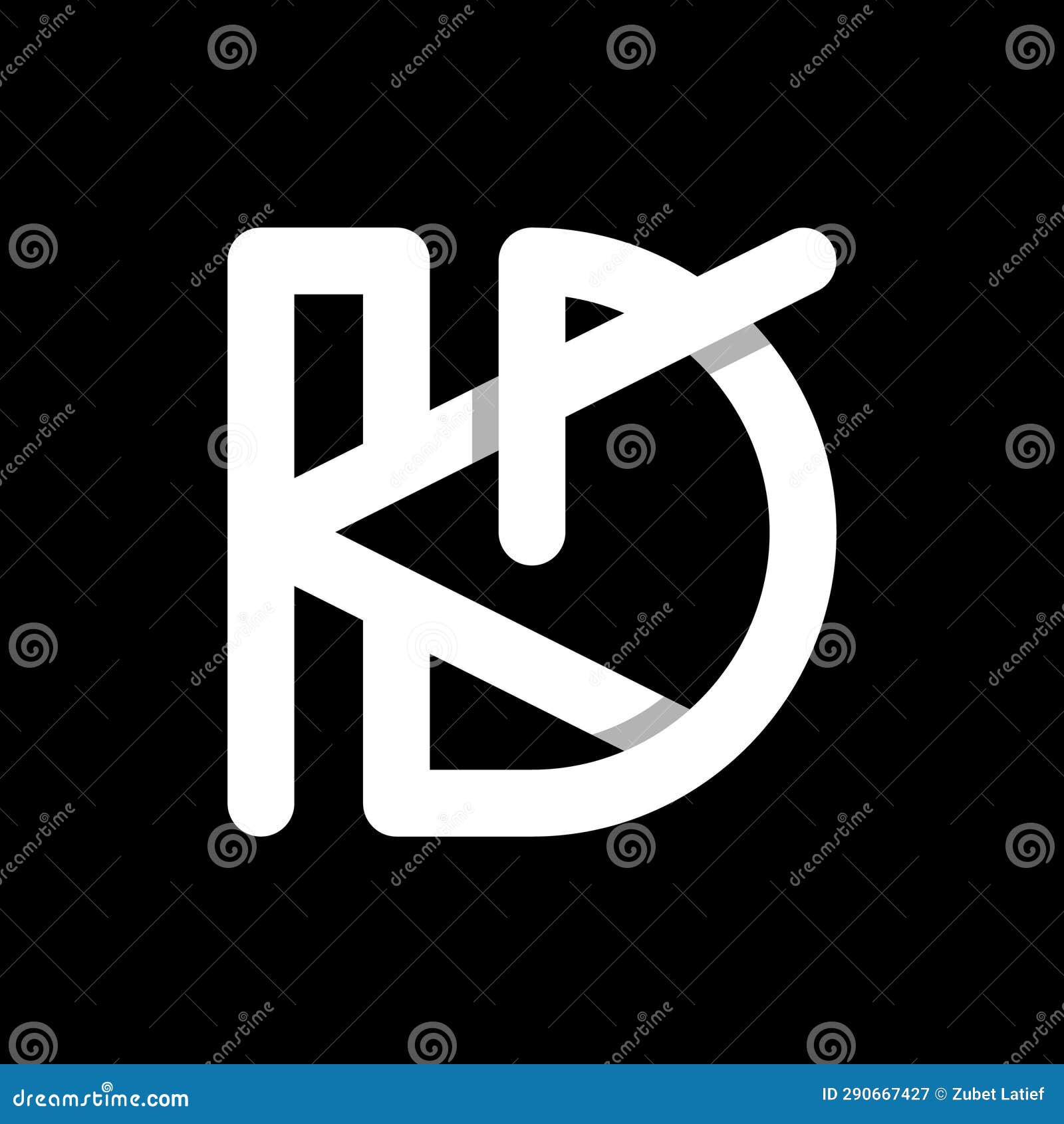 Letter Kd Monogram Line Modern Logo Stock Vector - Illustration of logo ...
