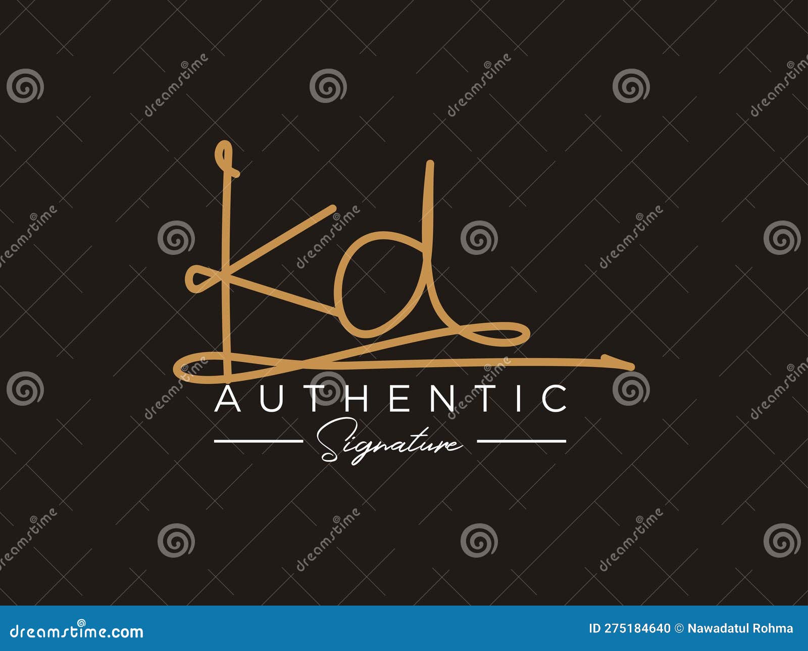 Letter KD Signature Logo Template Vector Stock Vector - Illustration of ...