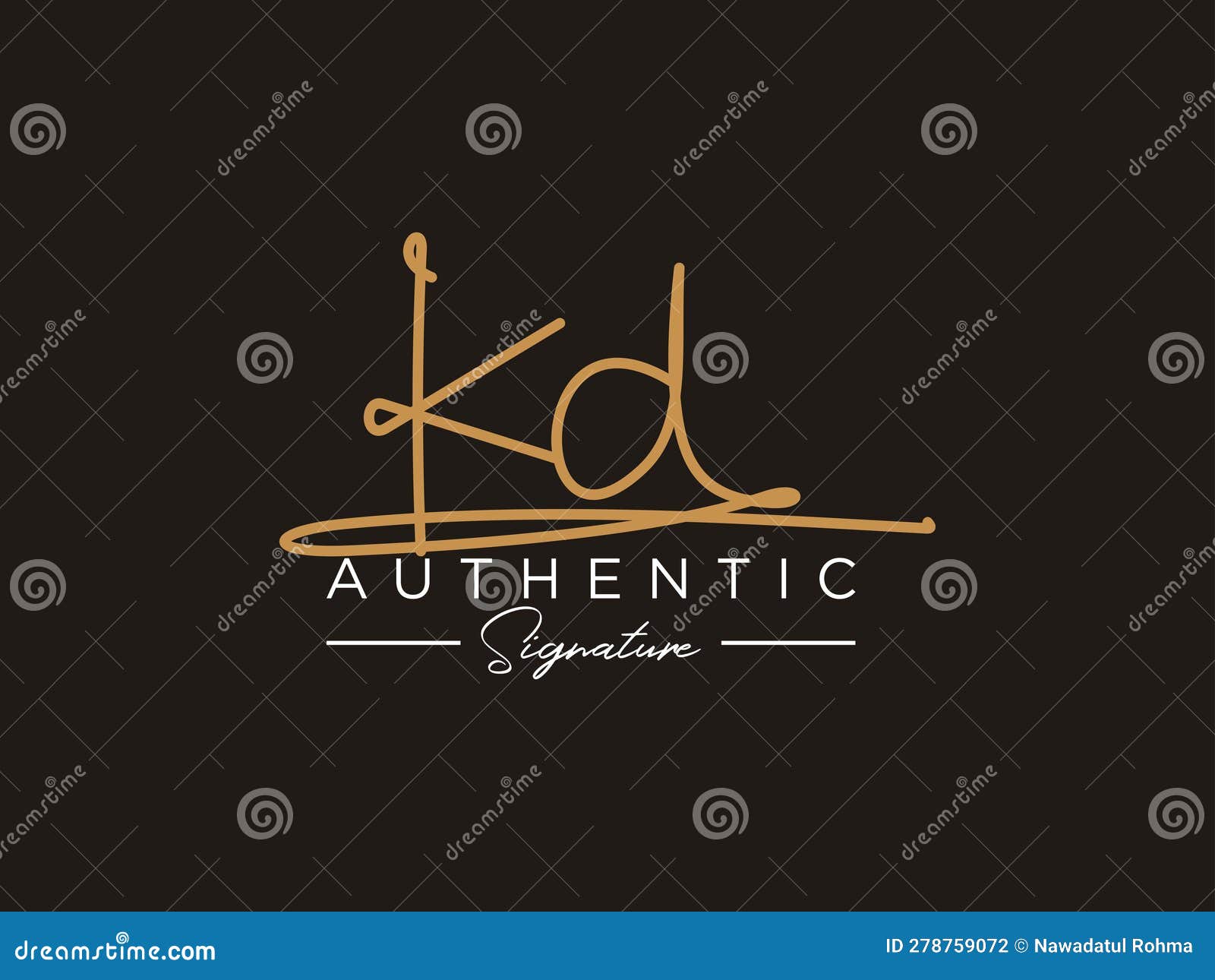 Letter KD Signature Logo Template Vector Stock Vector - Illustration of ...