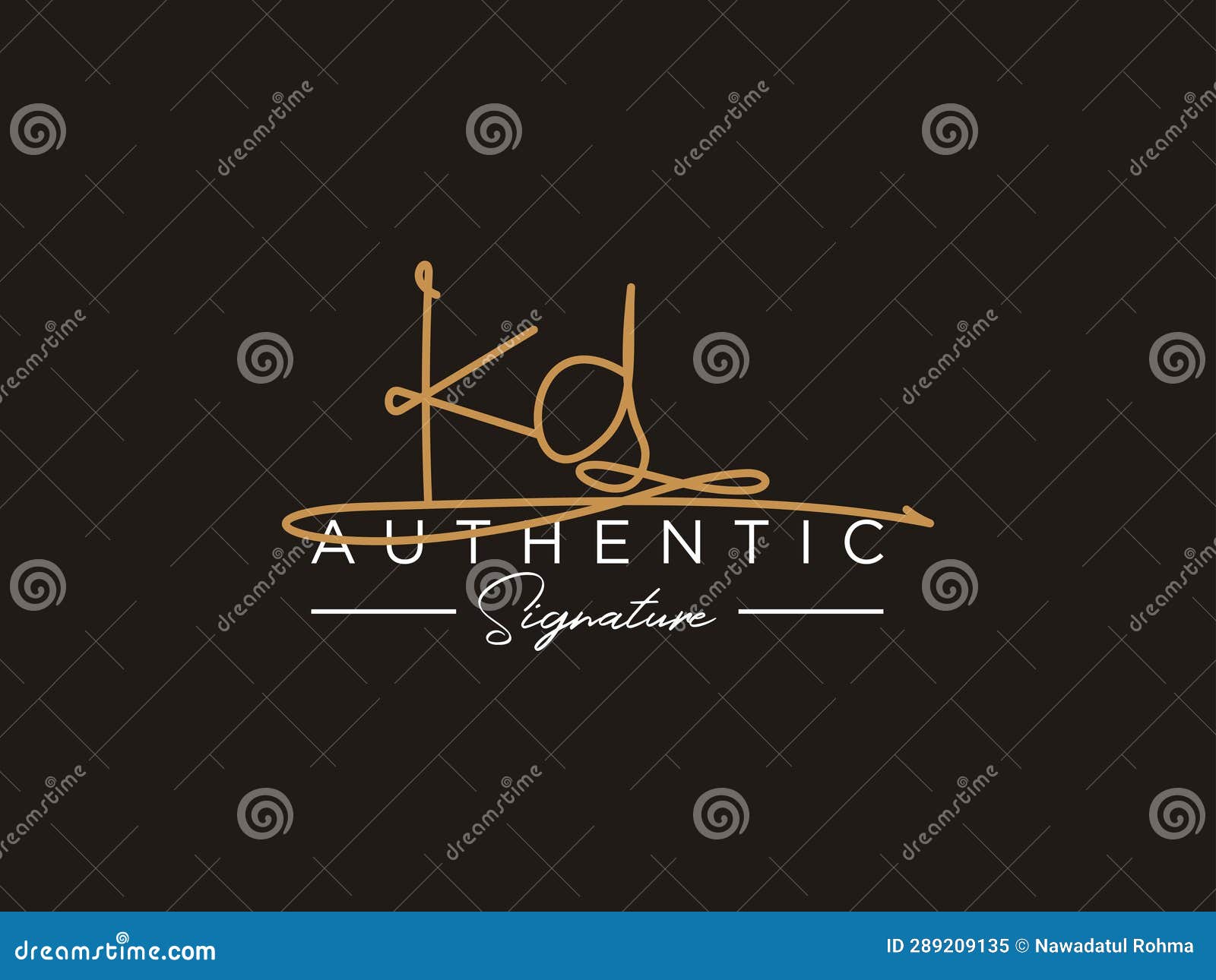 Letter KD Signature Logo Template Vector Stock Vector - Illustration of ...