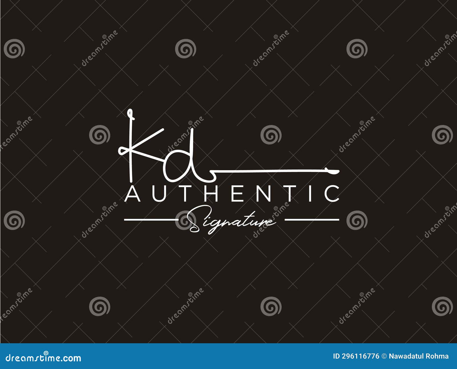 Letter KD Signature Logo Template Vector Stock Vector - Illustration of ...