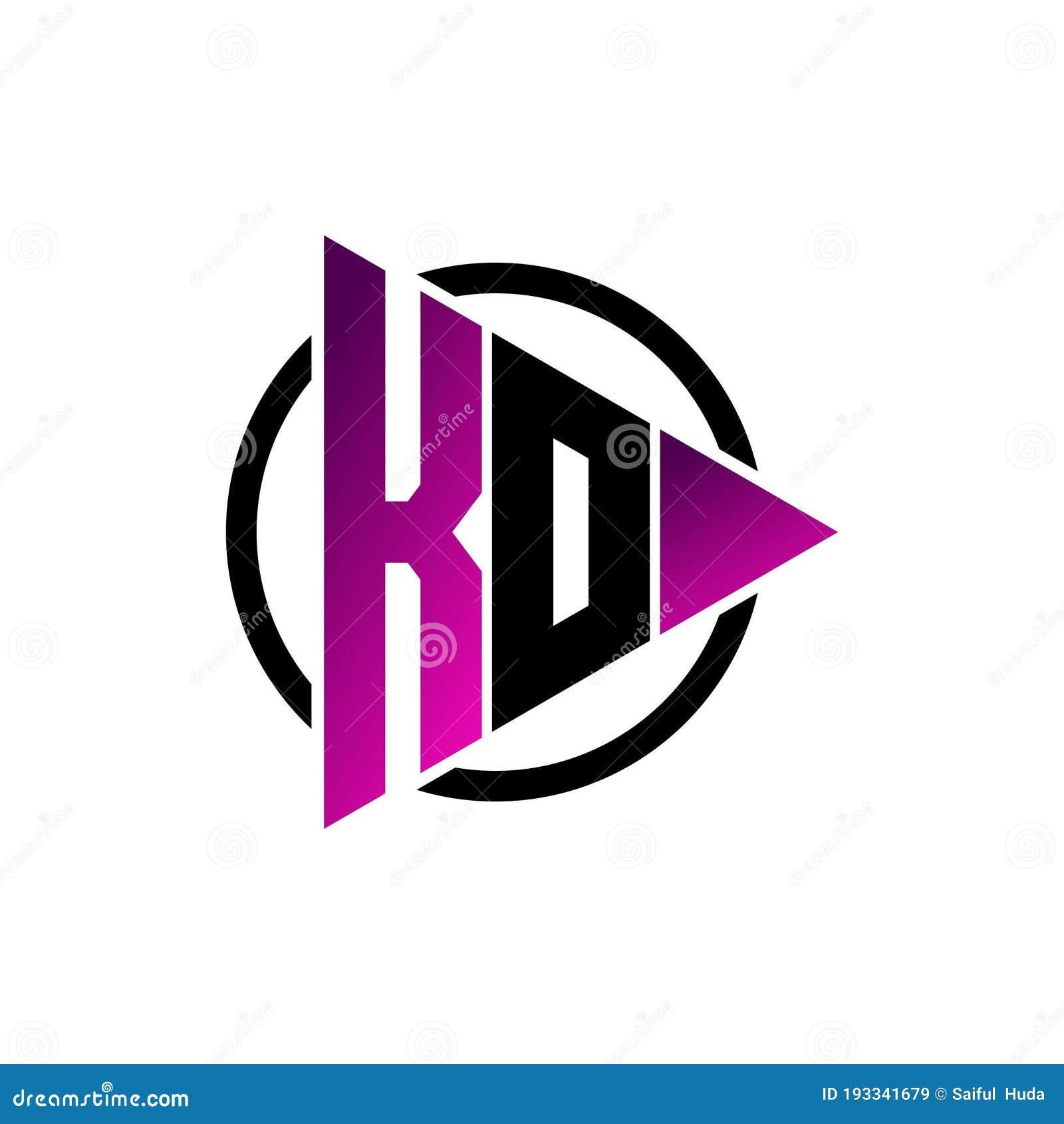 Letter KD Simple Monogram Logo Icon Design. Stock Vector - Illustration ...