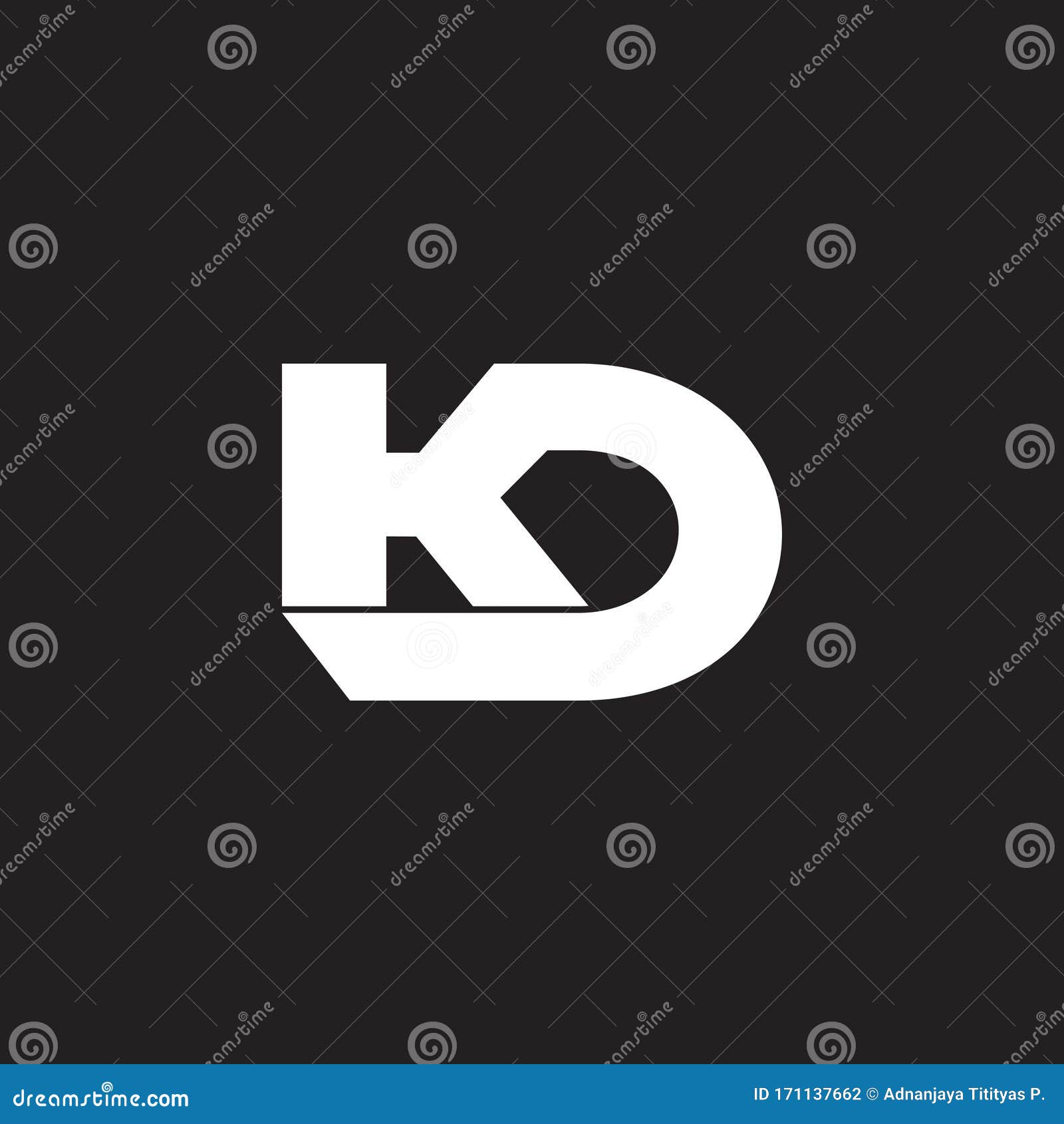 Letter Kd Symbol Linked Geometric Design Logo Vector Stock Vector ...