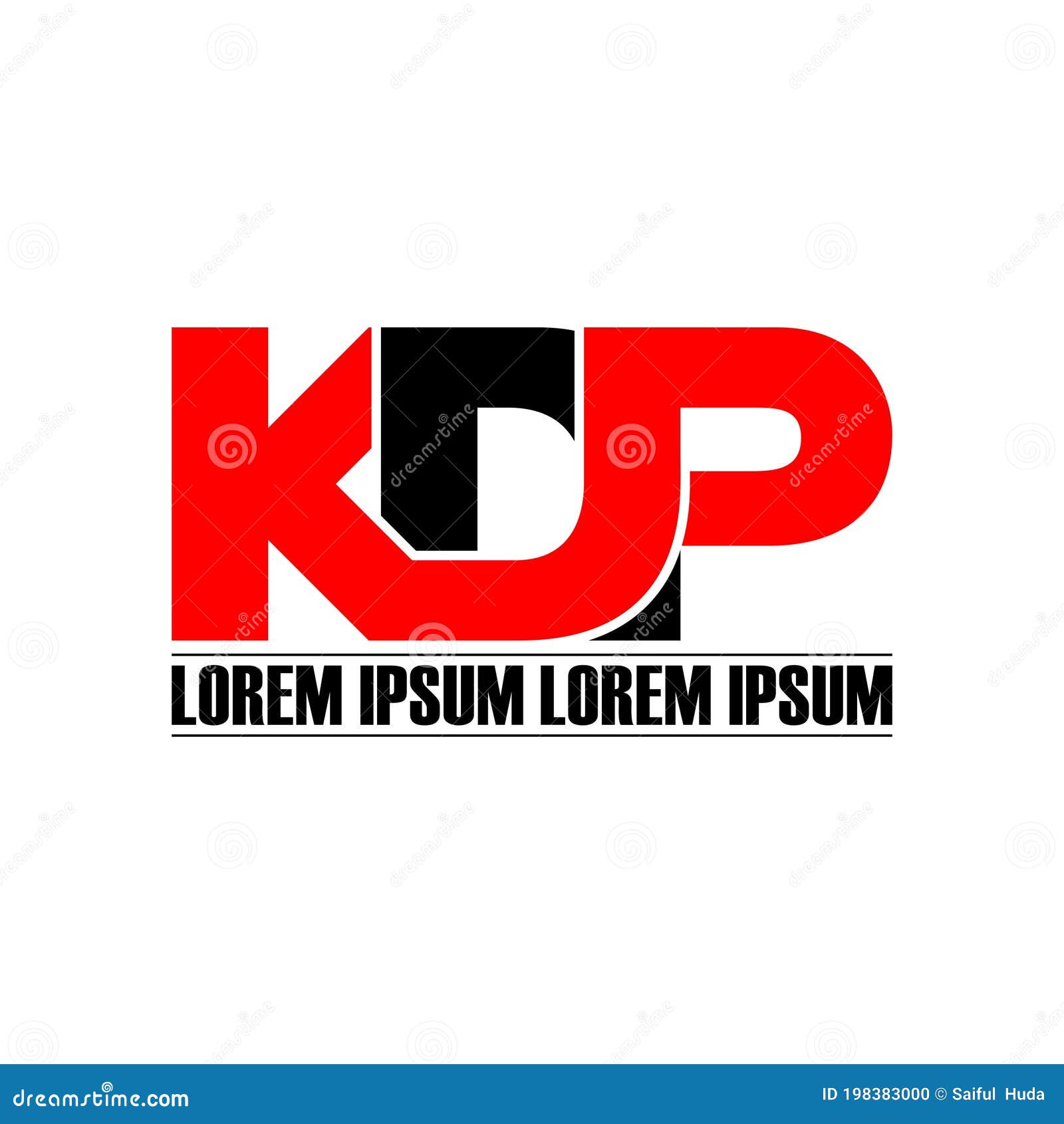 Letter KDP Simple Monogram Logo Icon Design. Vector Illustration ...