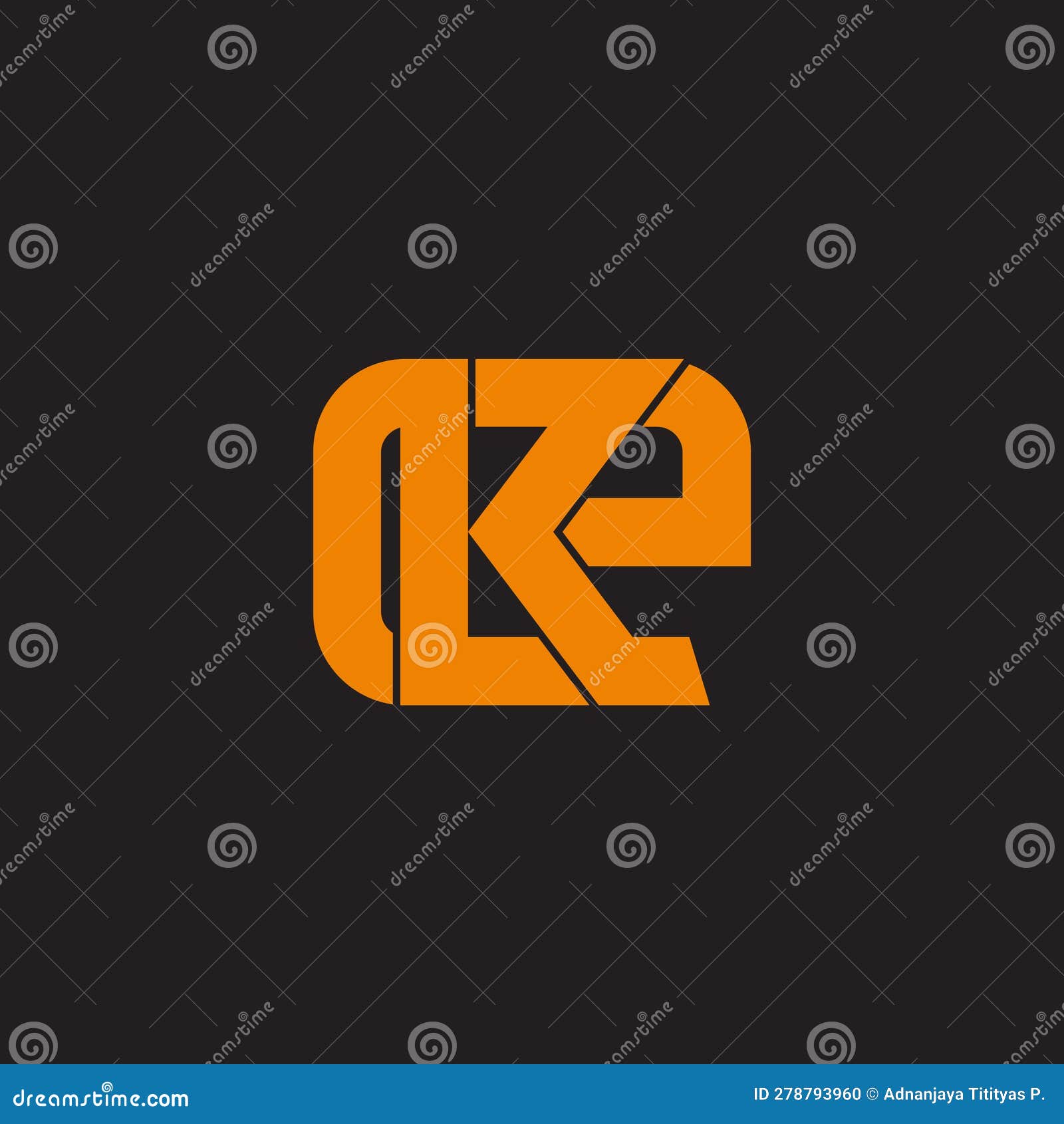 Letter Ke Square Linked Geometric Line Logo Vector Stock Vector ...