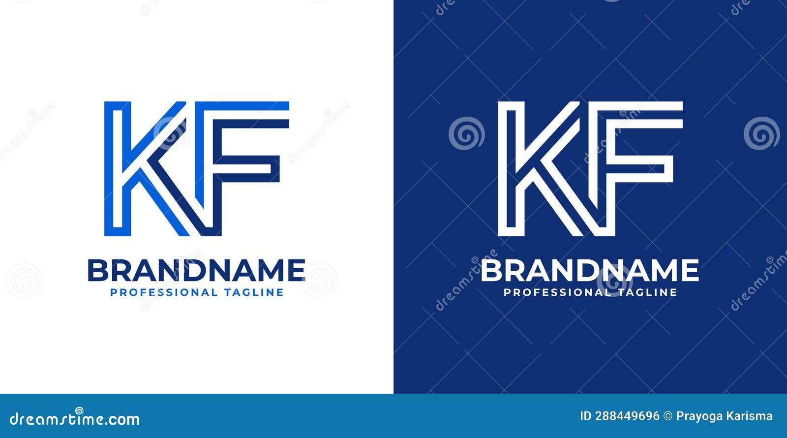 Letter KF Line Monogram Logo, Suitable for Business with KF or FK ...