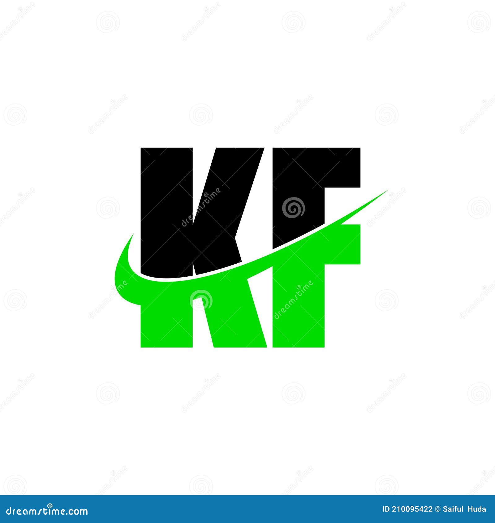 Letter KF Simple Monogram Logo Icon Design. Stock Vector - Illustration ...