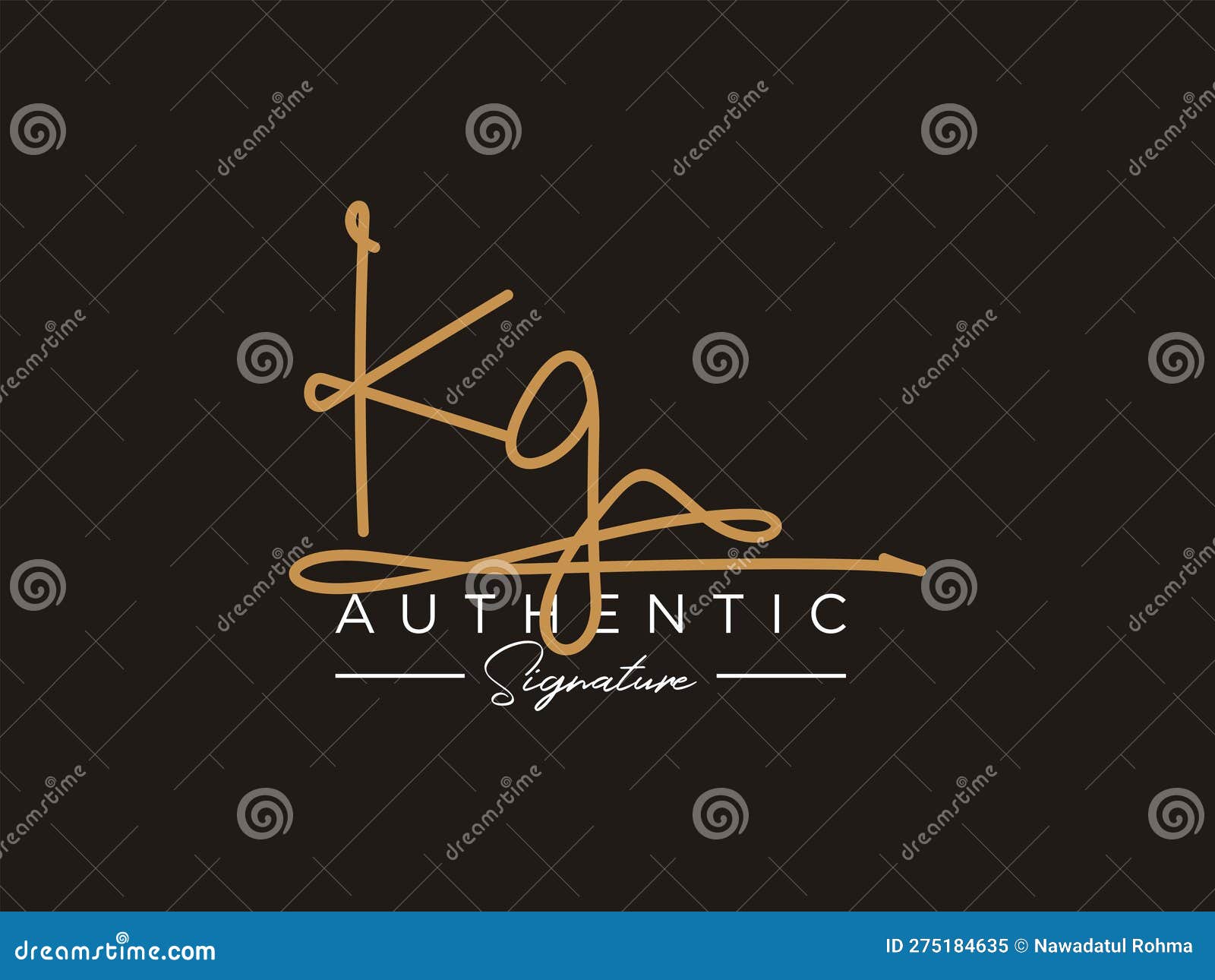 Letter KG Signature Logo Template Vector Stock Vector - Illustration of ...