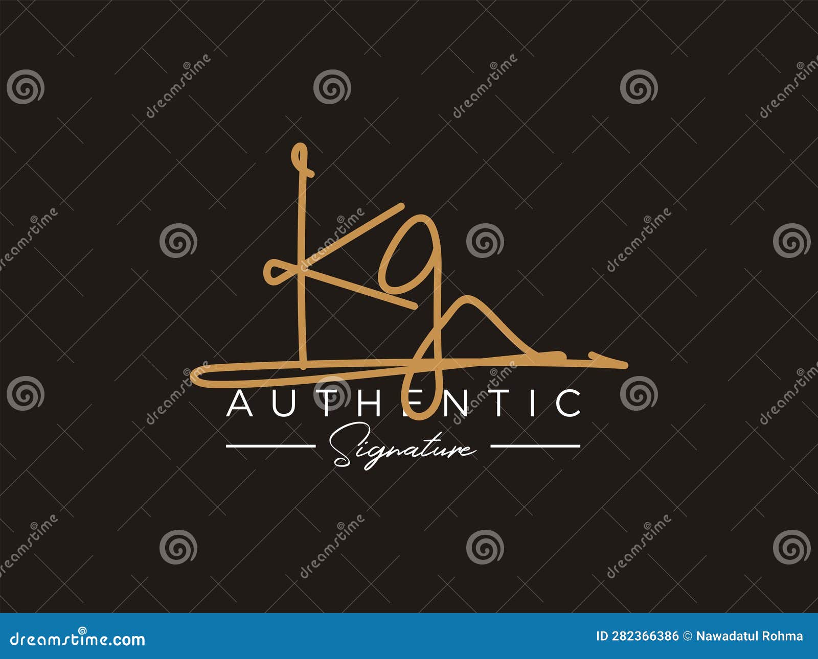 Letter KG Signature Logo Template Vector Stock Vector - Illustration of ...
