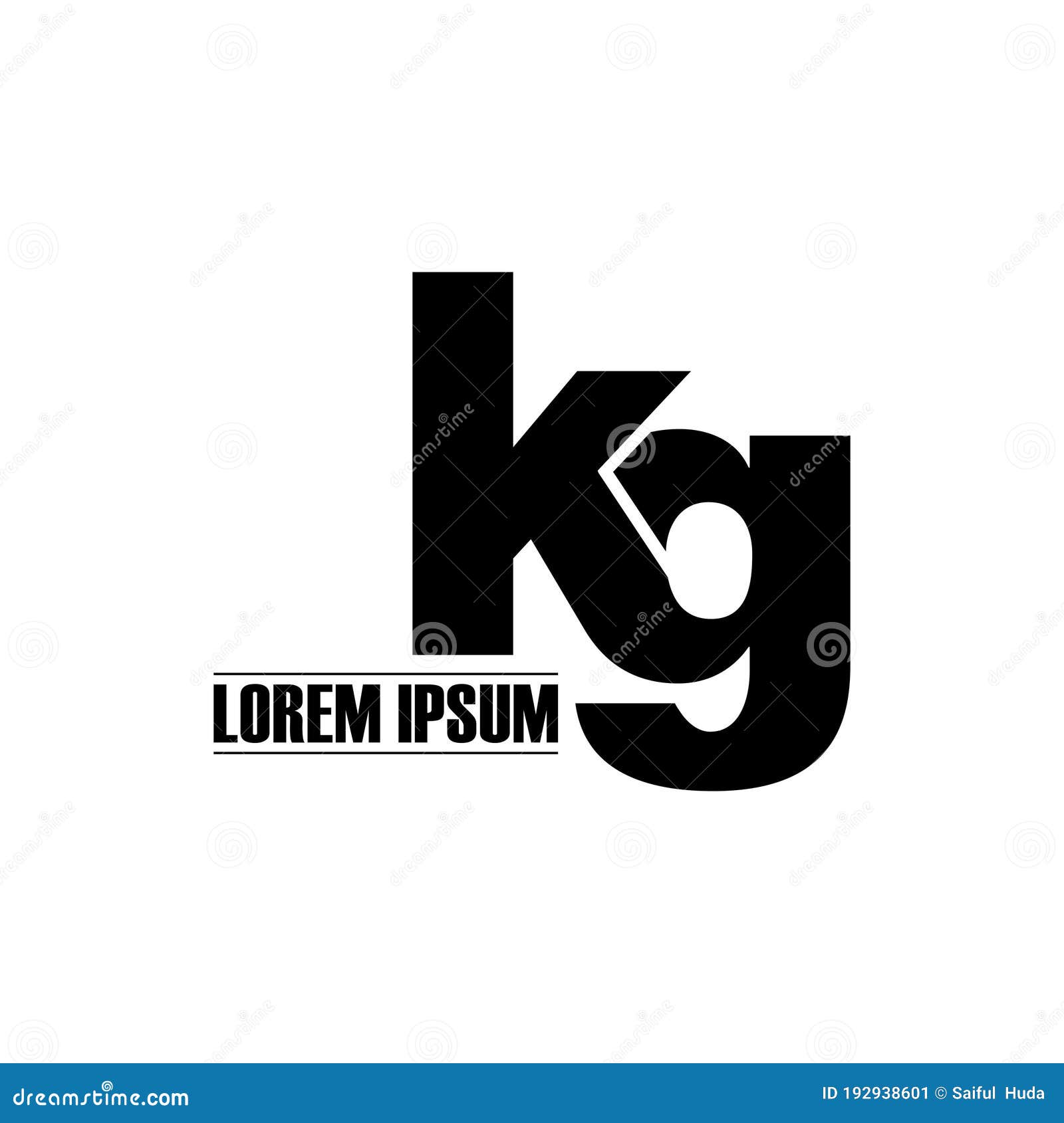 Letter KG Simple Monogram Logo Icon Design. Stock Vector - Illustration ...