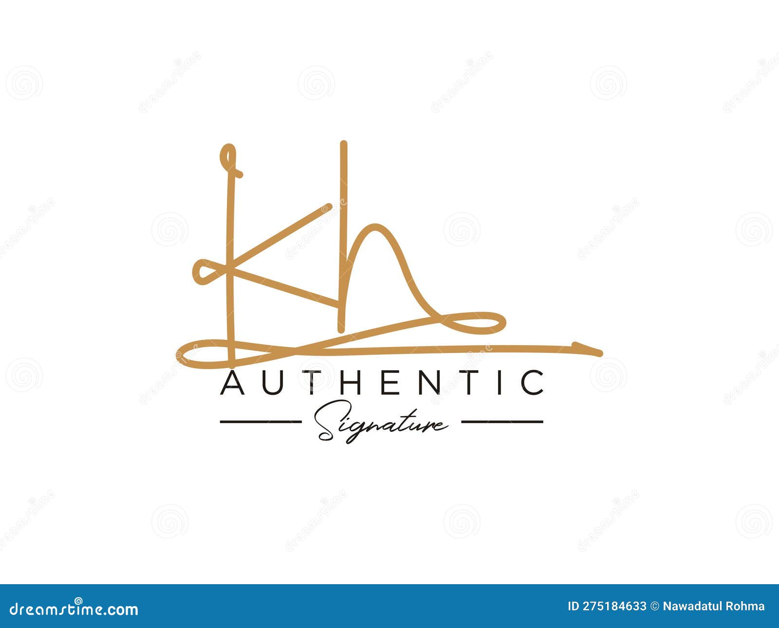 Letter KH Signature Logo Template Vector Stock Vector - Illustration of ...