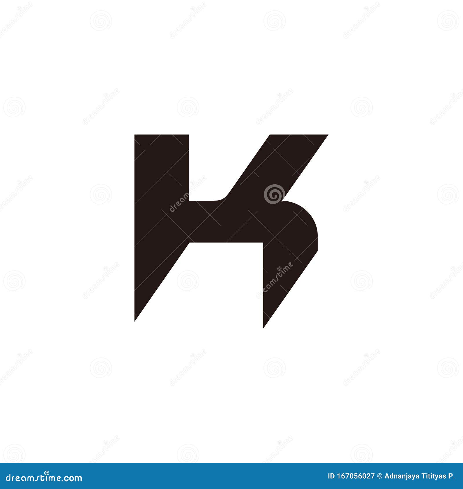 Letter Kh Simple Geometric Line Logo Vector Stock Vector - Illustration ...