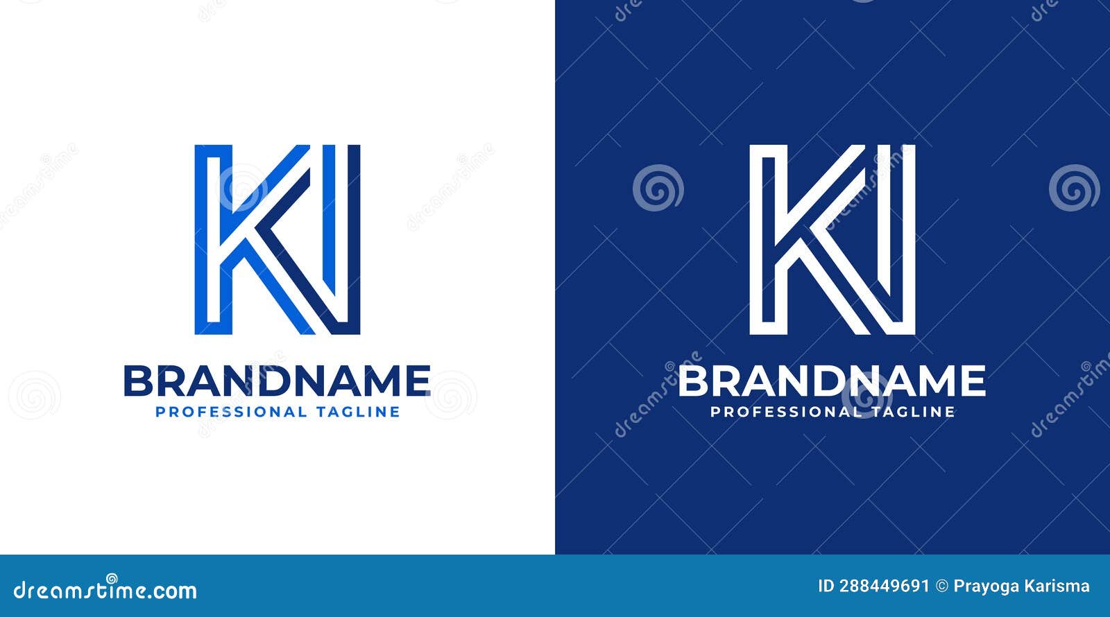 Letter KI Line Monogram Logo, Suitable for Business with KI or IK ...