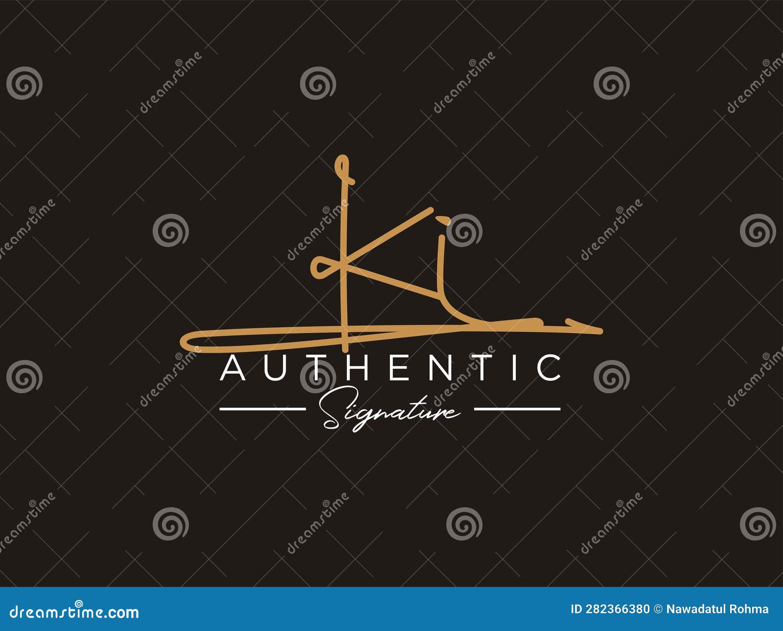 Letter KI Signature Logo Template Vector Stock Vector - Illustration of ...