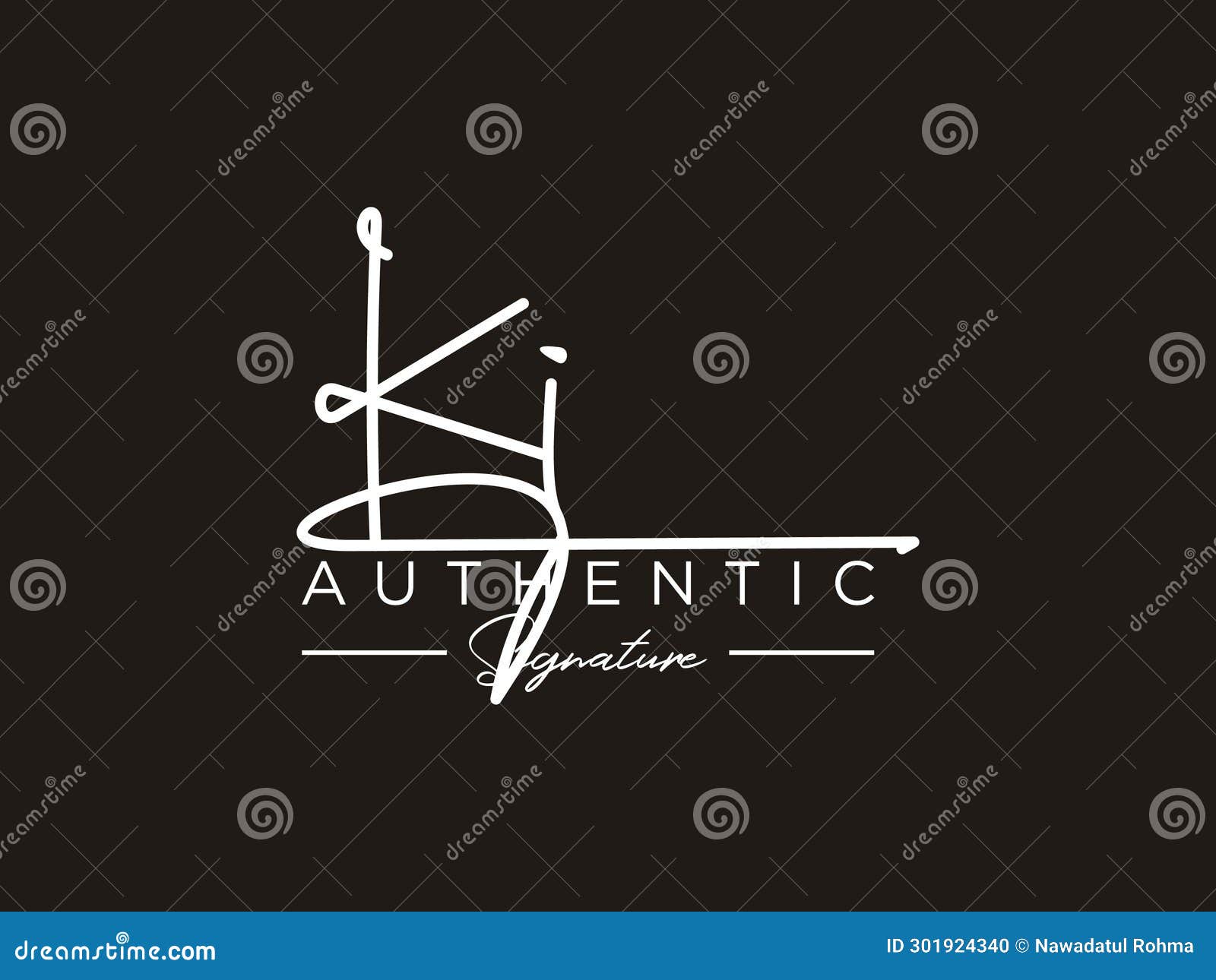 Letter KI Signature Logo Template Vector Stock Vector - Illustration of ...