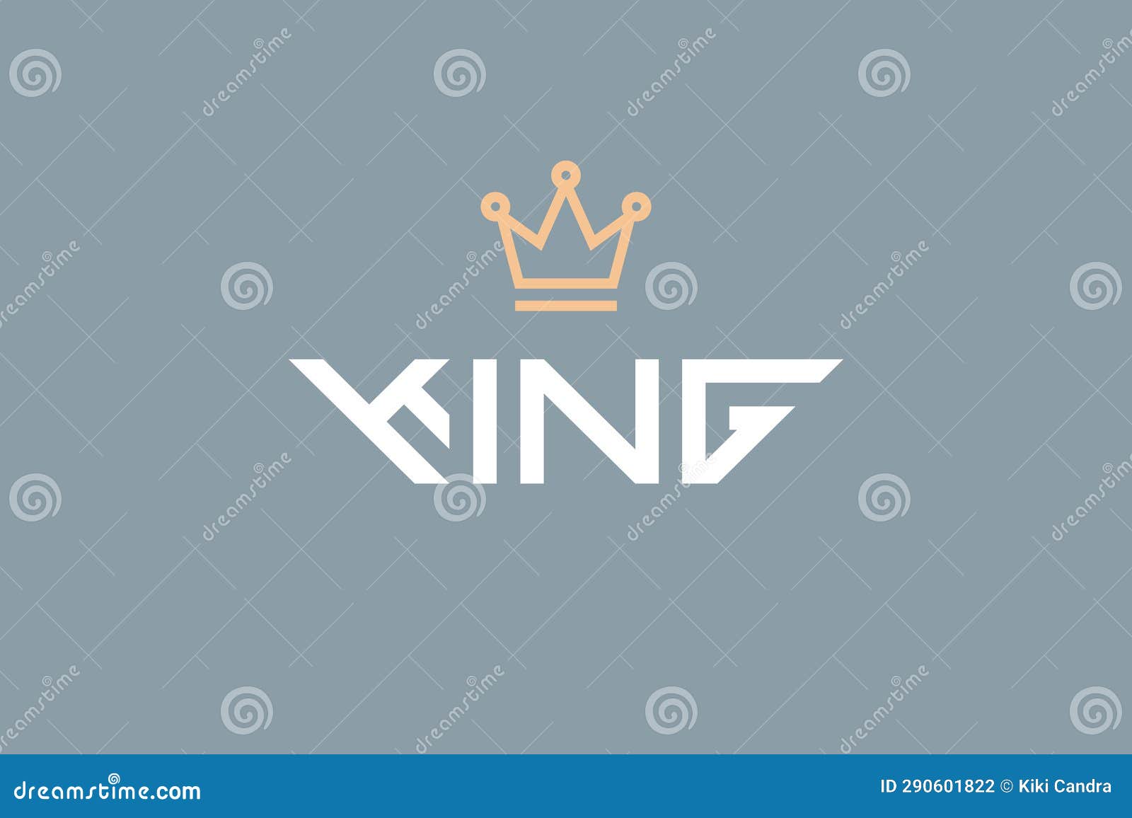 Letter King Logo Design Coffee Shop Logo Template Vector Illustration ...