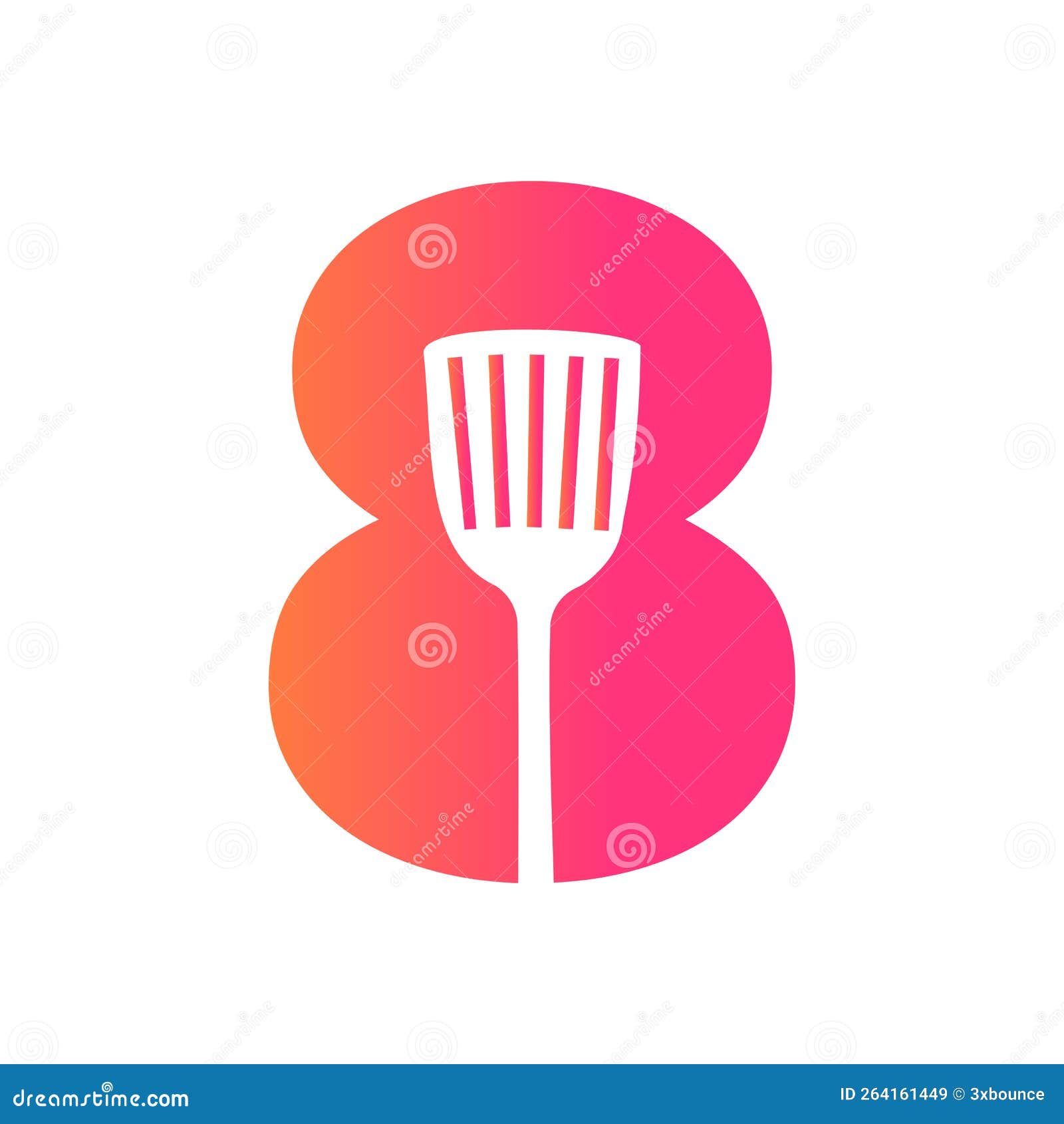 Letter 8 Kitchen Spatula Logo. Kitchen Logo Design Combined with ...