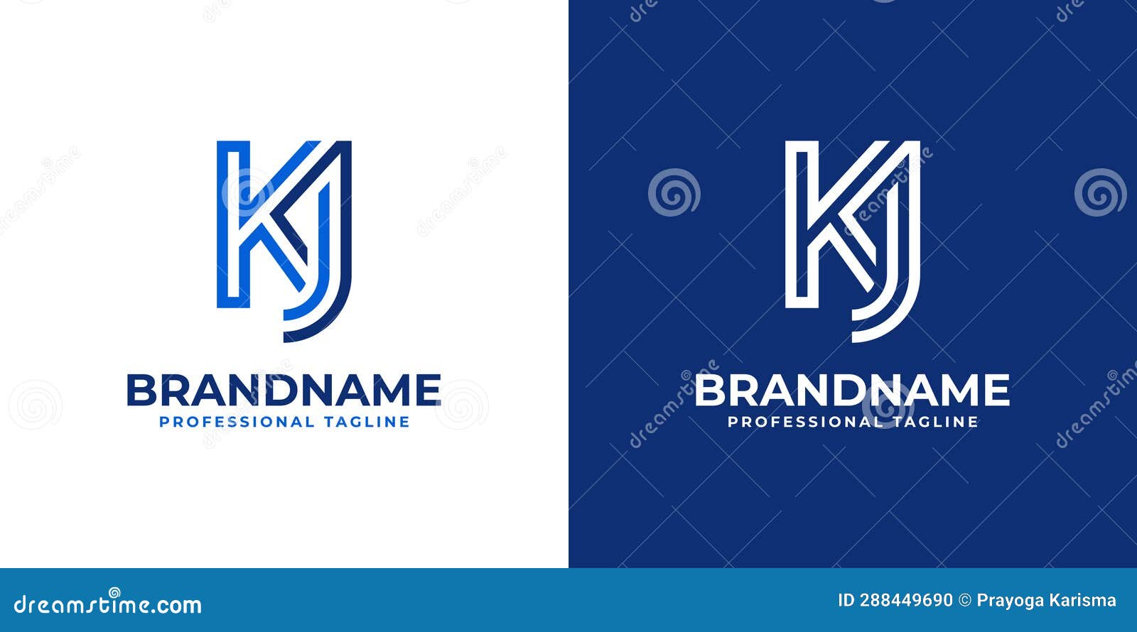 Letter KJ Line Monogram Logo, Suitable for Business with KJ or JK ...