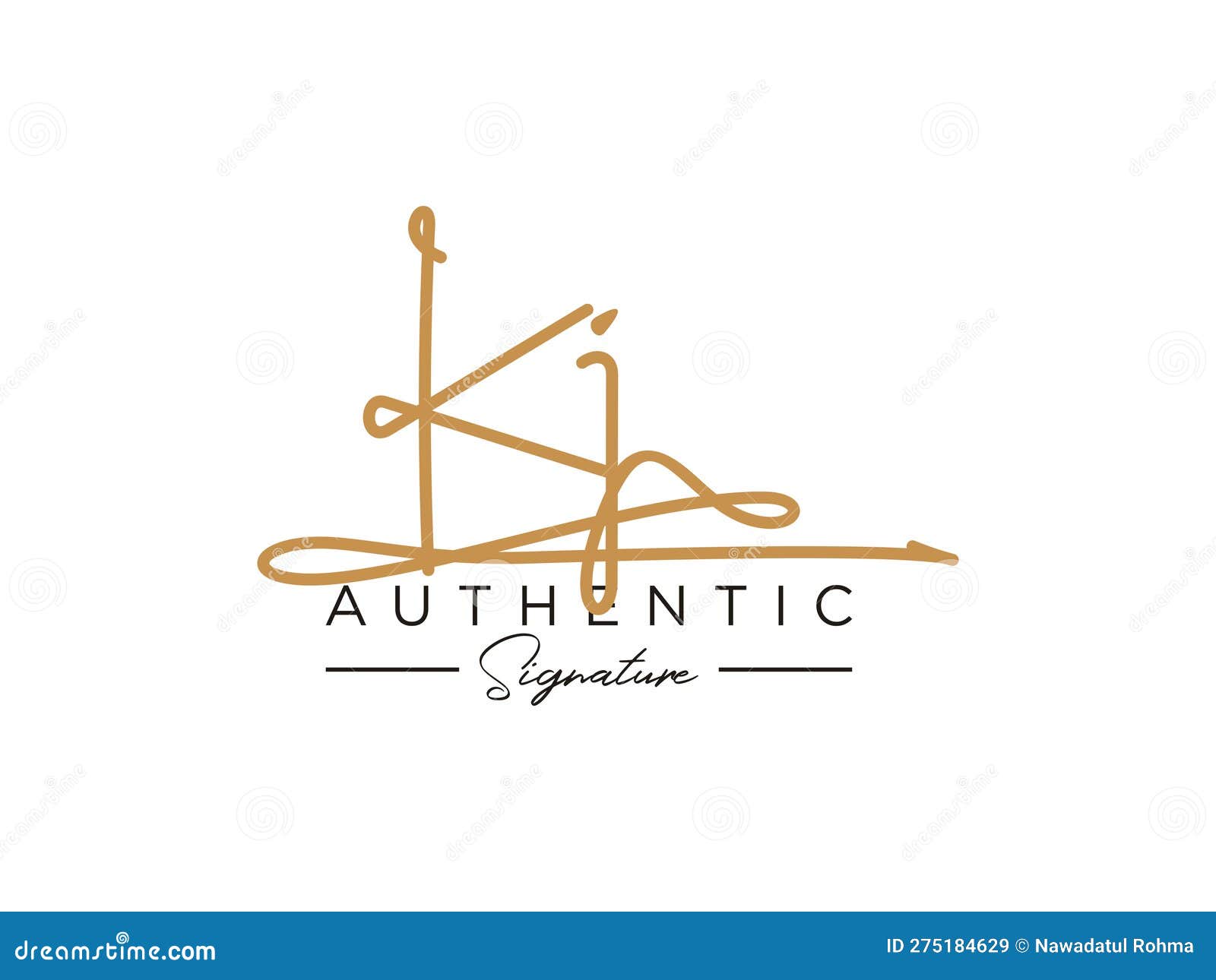 Letter KJ Signature Logo Template Vector Stock Vector - Illustration of ...