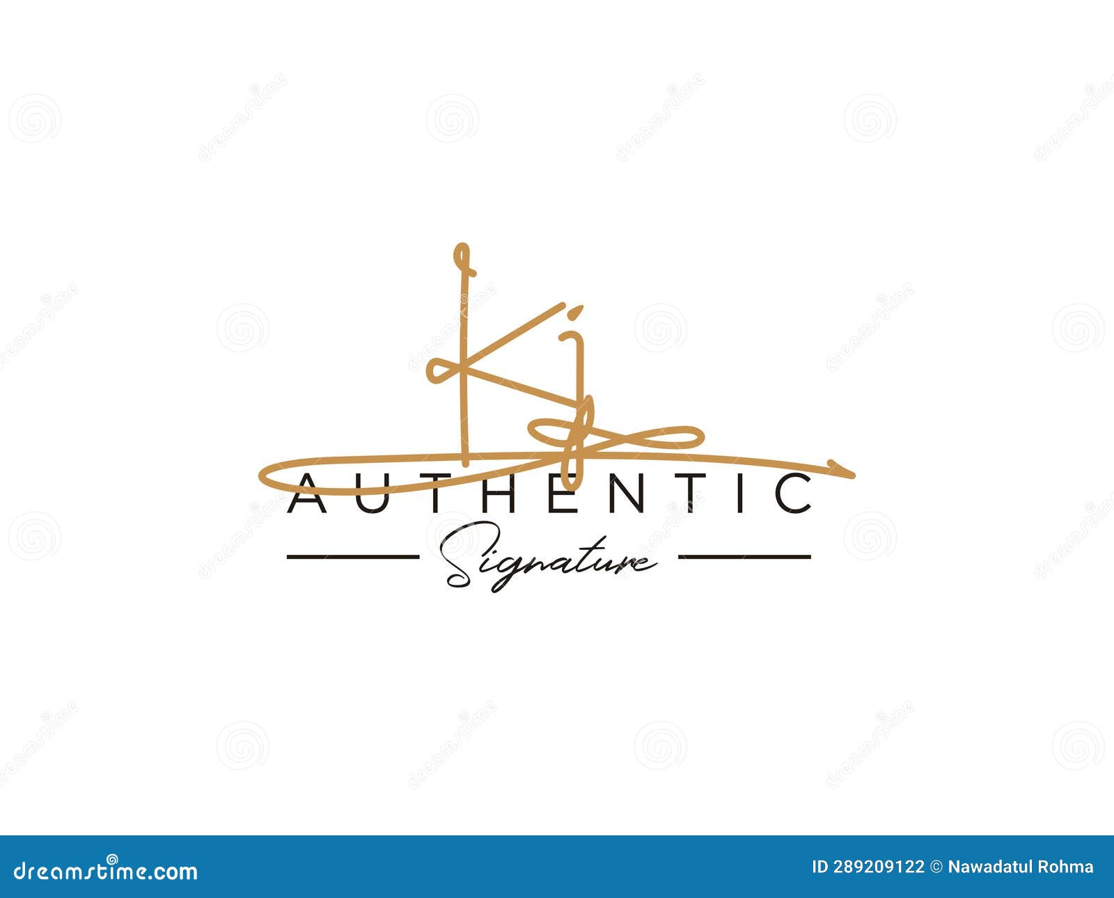 Letter KJ Signature Logo Template Vector Stock Vector - Illustration of ...