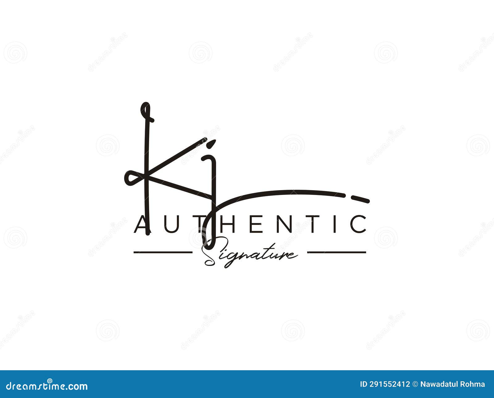 Letter KJ Signature Logo Template Vector Stock Vector - Illustration of ...
