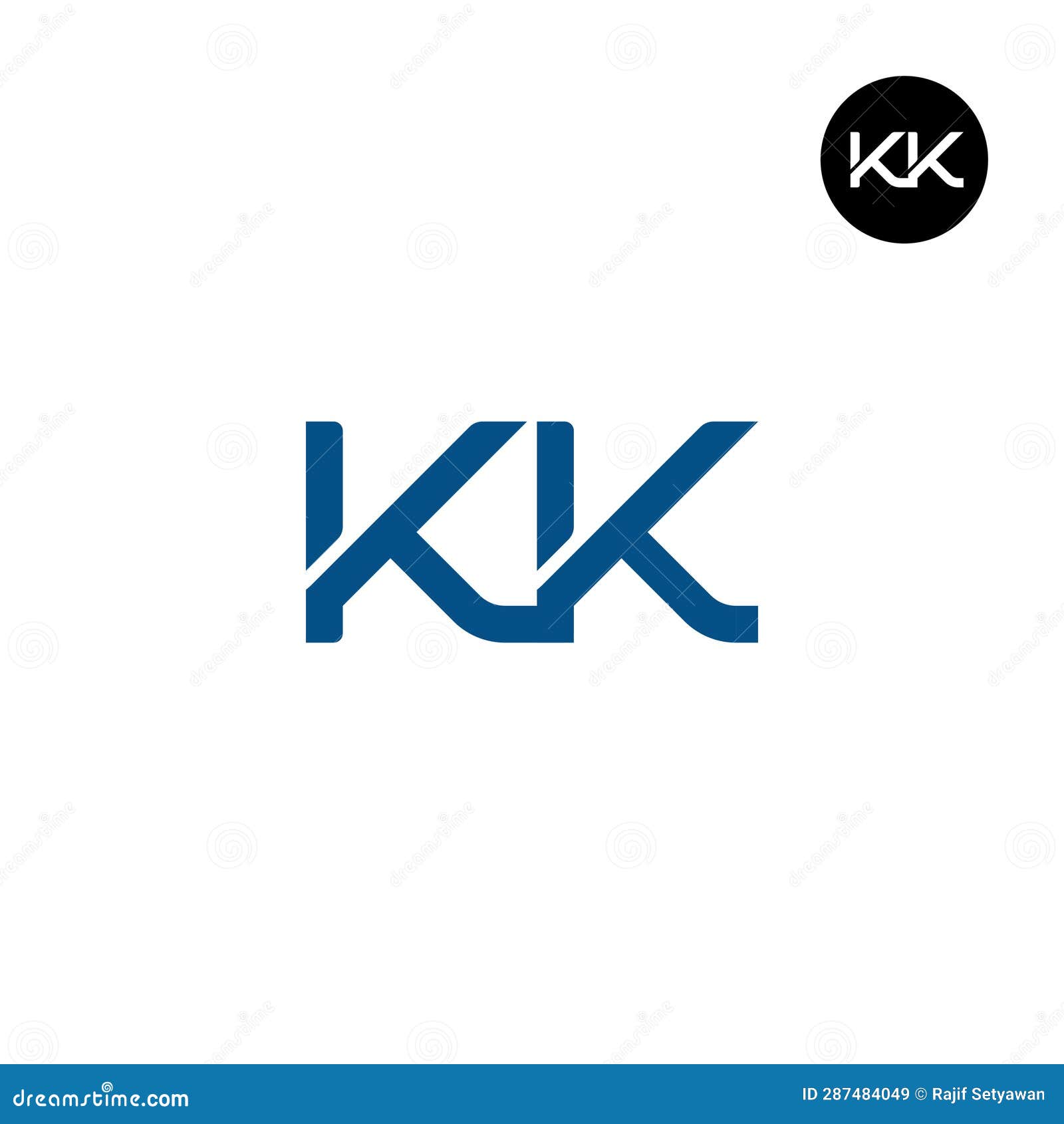 Letter KK Monogram Logo Design Stock Illustration - Illustration of ...