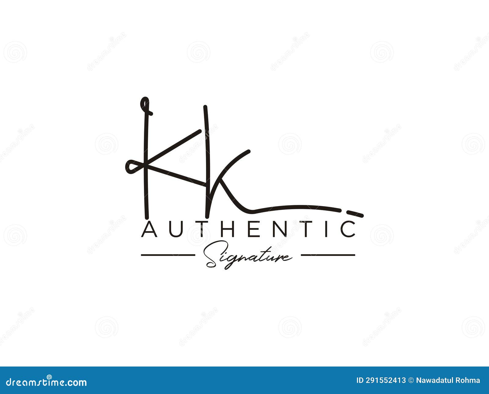 Letter KK Signature Logo Template Vector Stock Vector - Illustration of ...