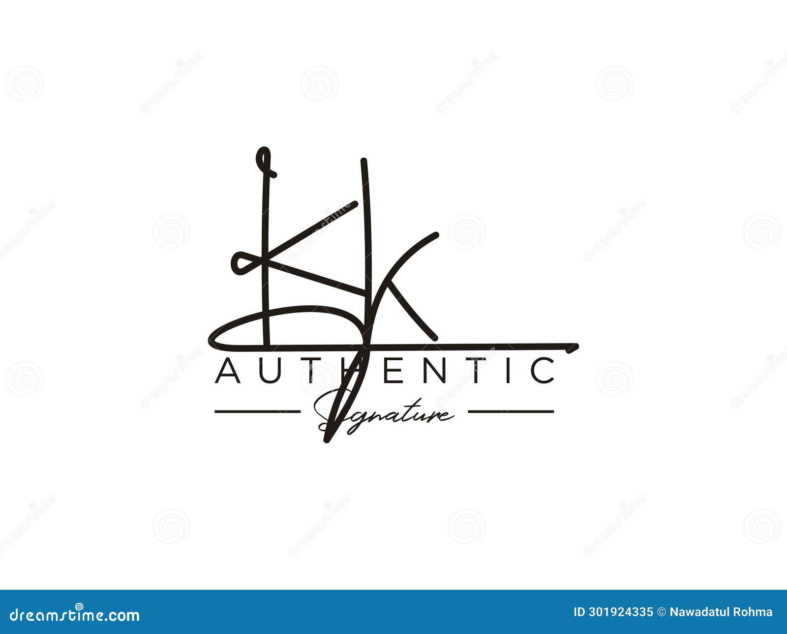 Letter KK Signature Logo Template Vector Stock Vector - Illustration of ...