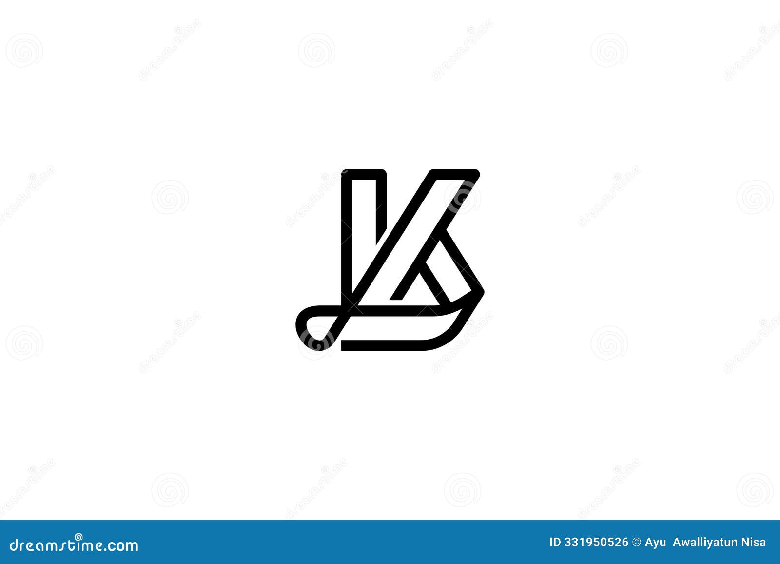 Letter KL or LK Logo Design Vector Stock Illustration - Illustration of ...