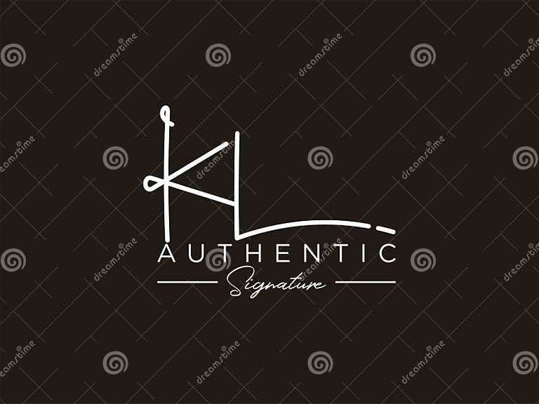 Letter KL Signature Logo Template Vector Stock Vector - Illustration of ...