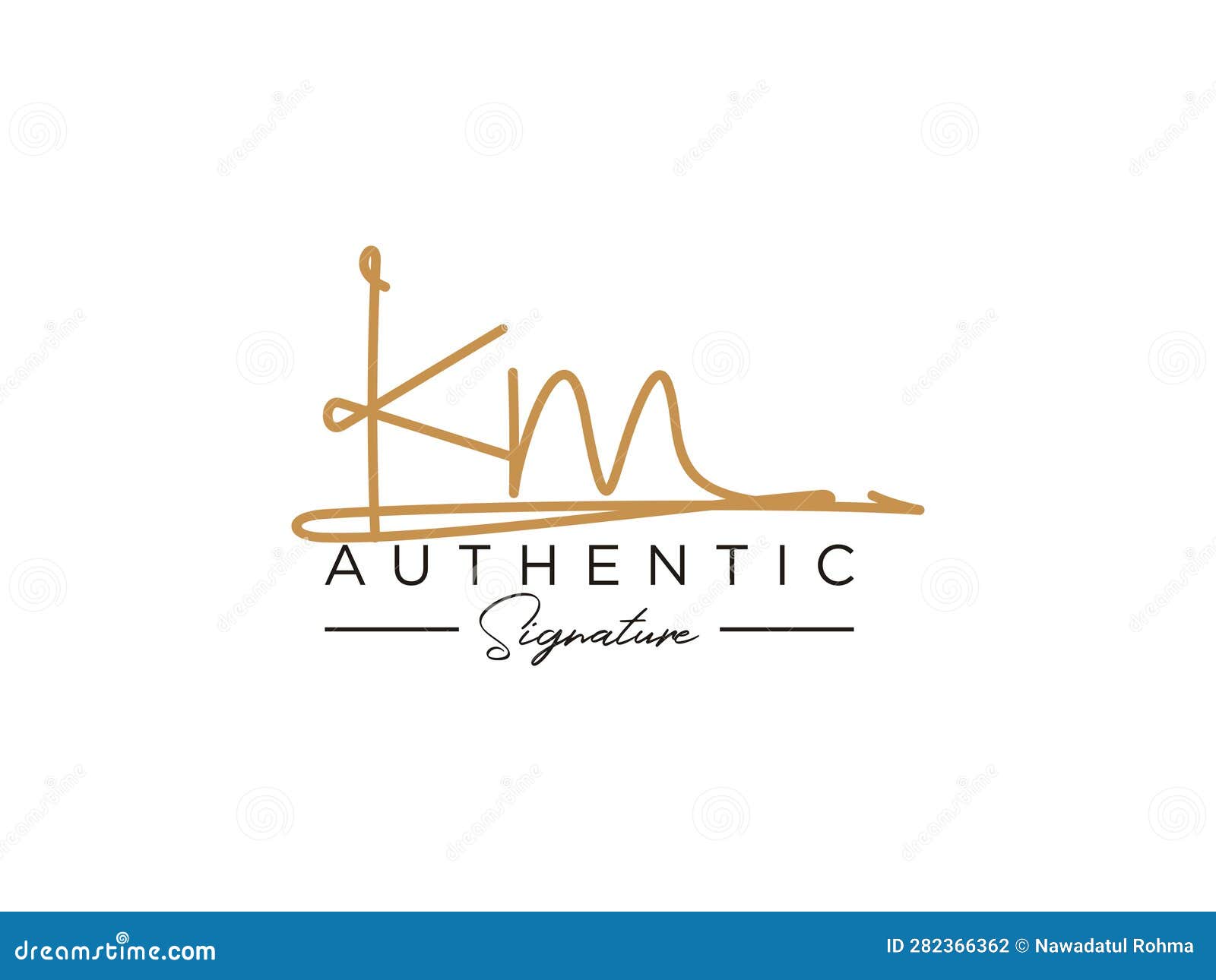 Letter KM Signature Logo Template Vector Stock Vector - Illustration of ...