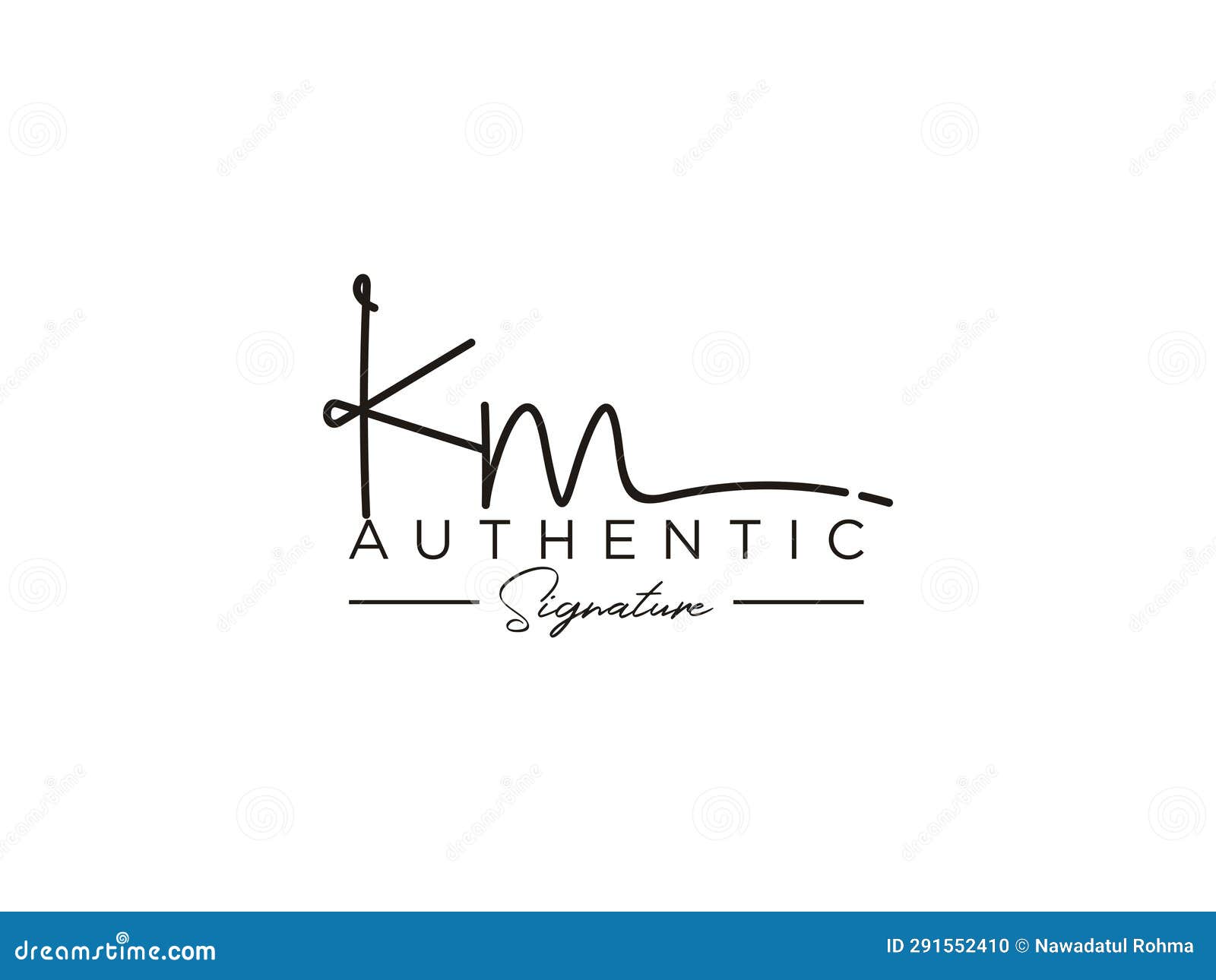 Letter KM Signature Logo Template Vector Stock Vector - Illustration of ...