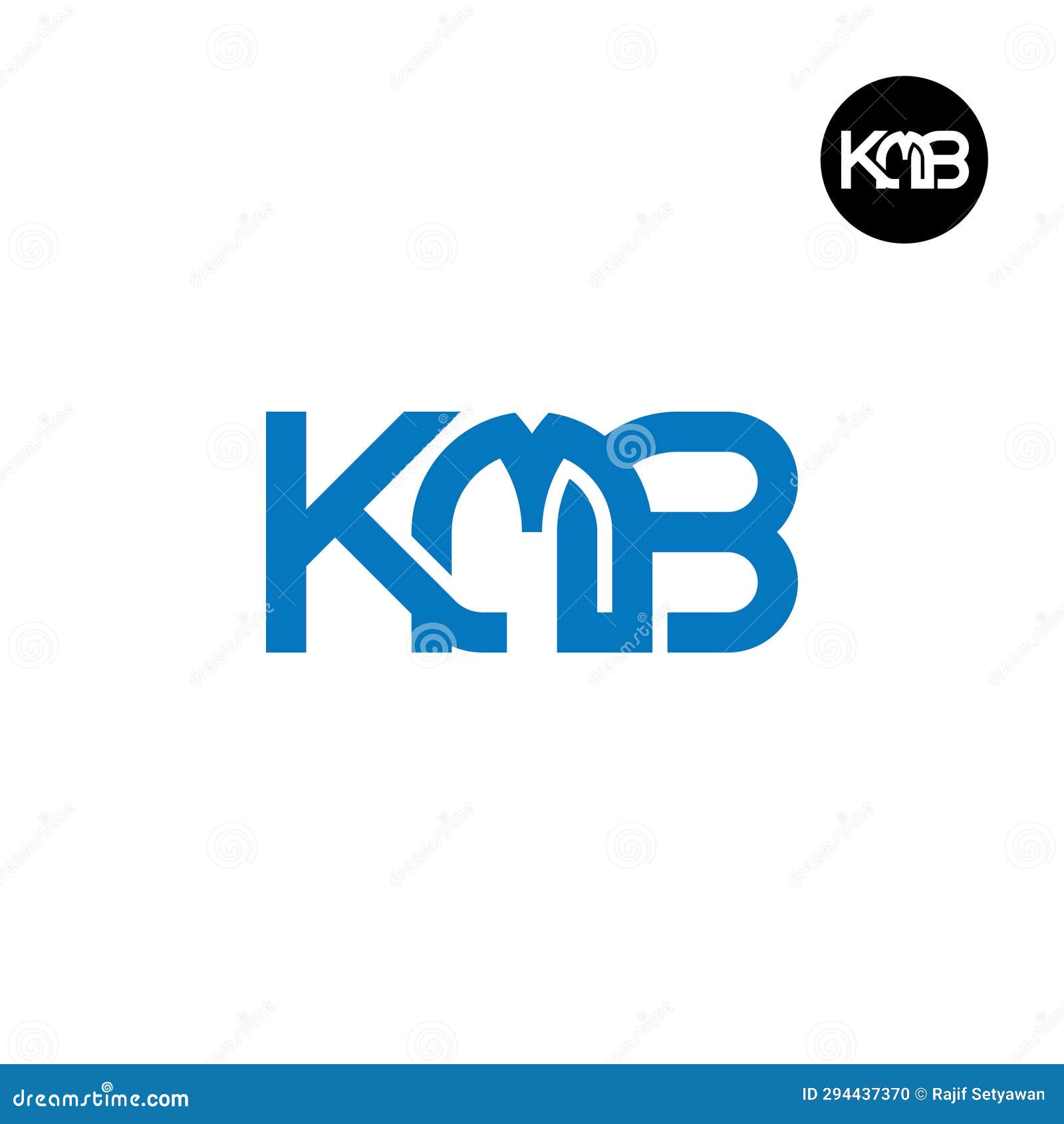 Letter KMB Monogram Logo Design Stock Vector - Illustration of venture ...