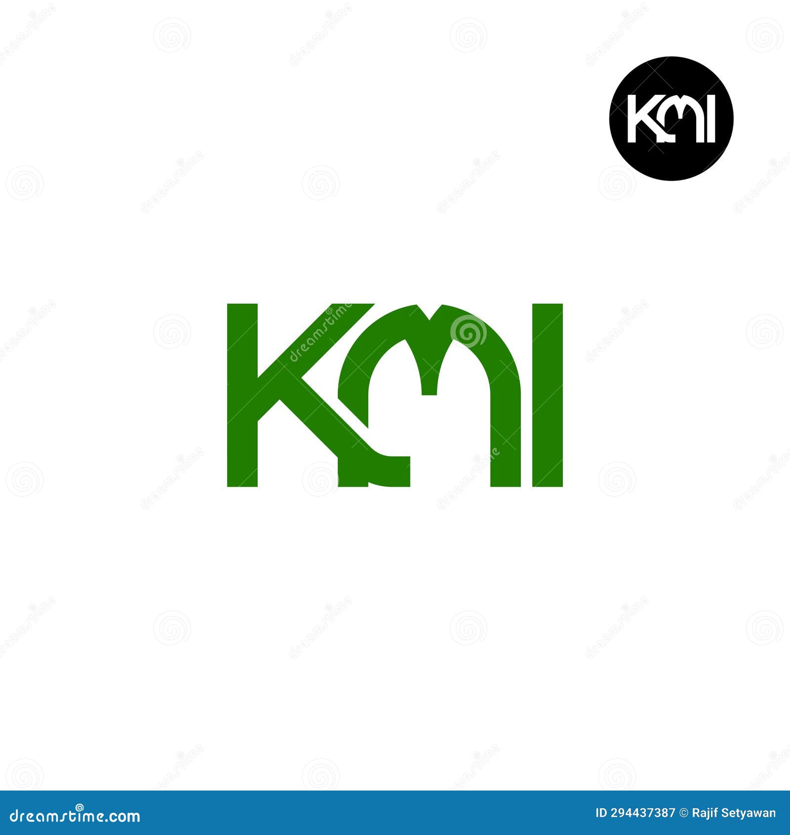 Letter KMI Monogram Logo Design Stock Vector - Illustration of names ...