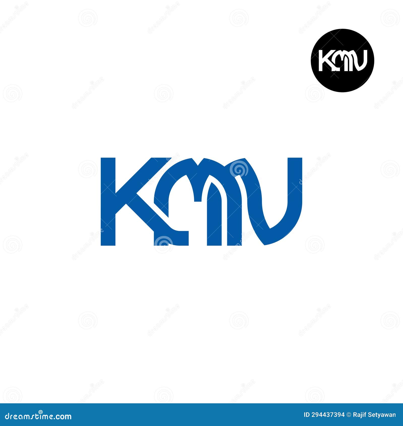Letter KMN Monogram Logo Design Stock Vector - Illustration of design ...