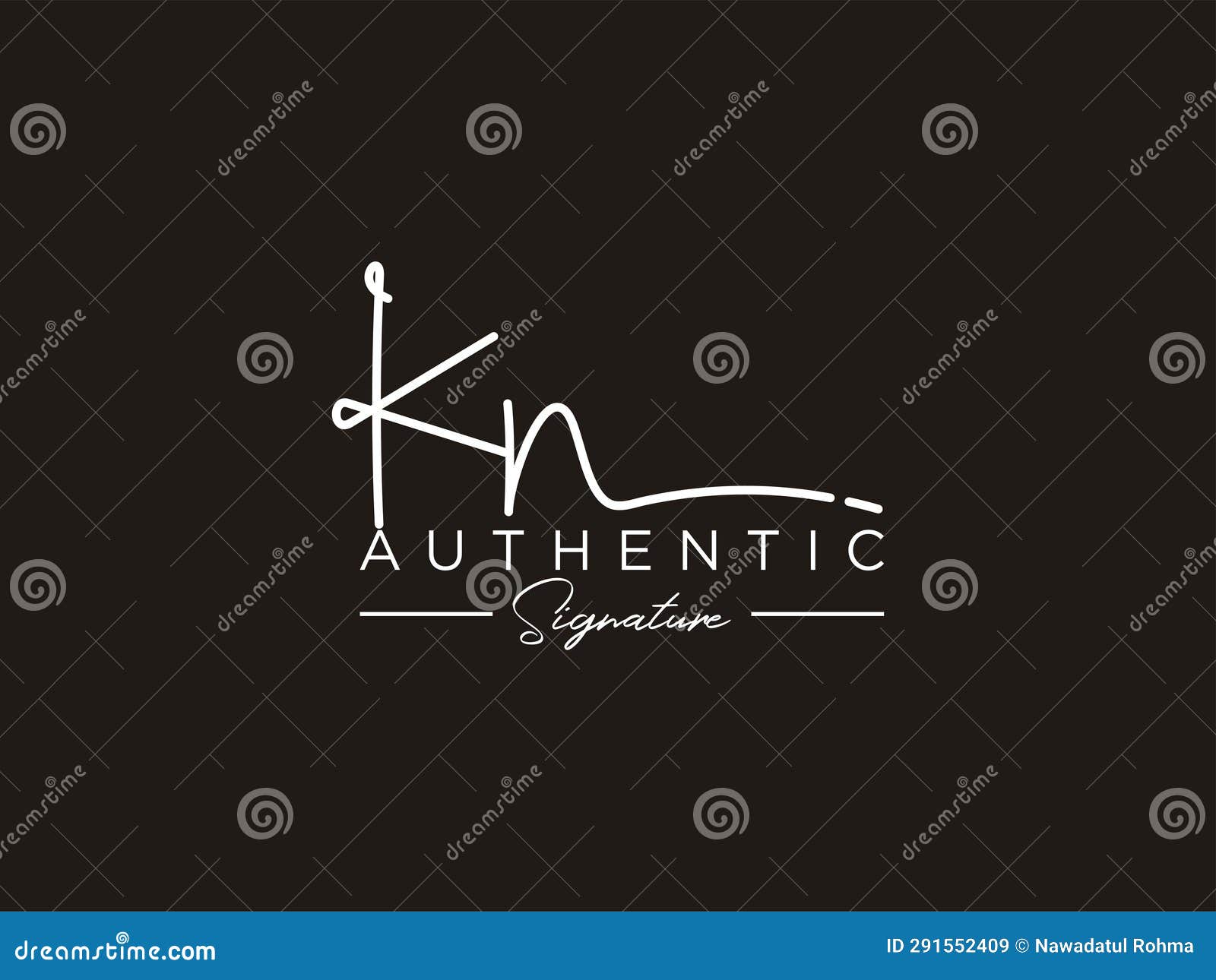 Letter KN Signature Logo Template Vector Stock Vector - Illustration of ...