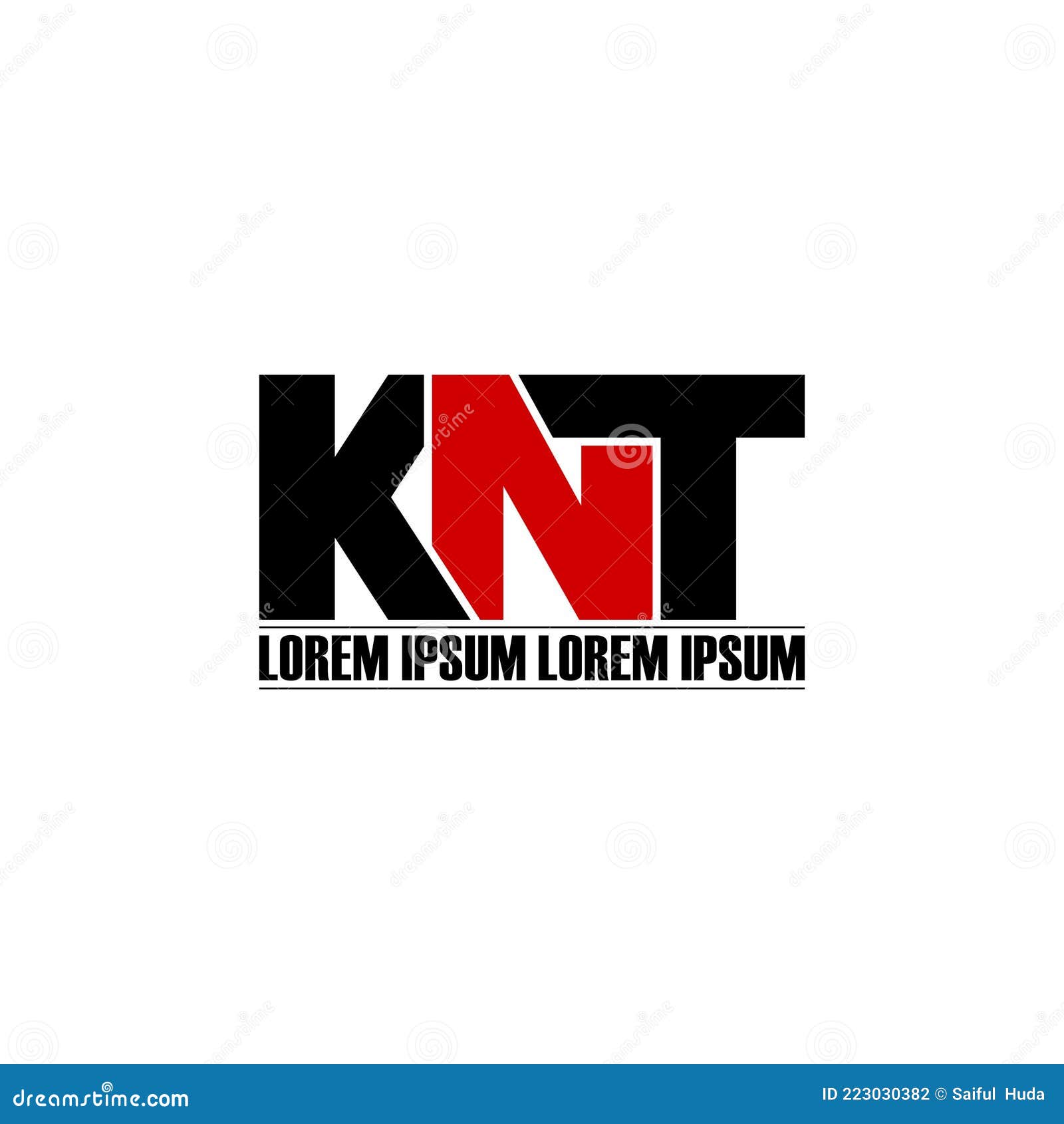 Letter KNT Simple Monogram Logo Icon Design. Stock Vector ...