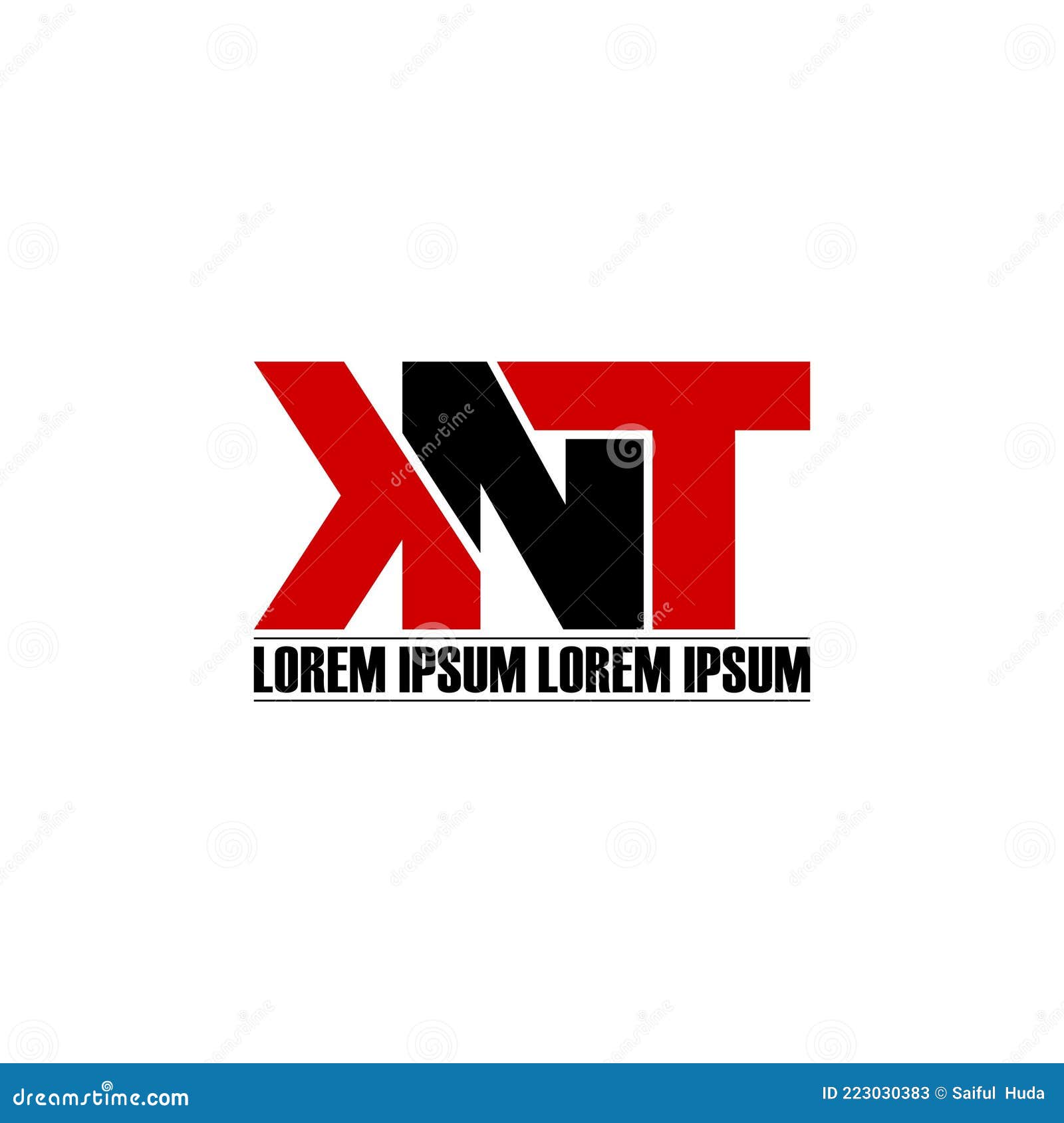 Letter KNT Simple Monogram Logo Icon Design. Stock Vector ...