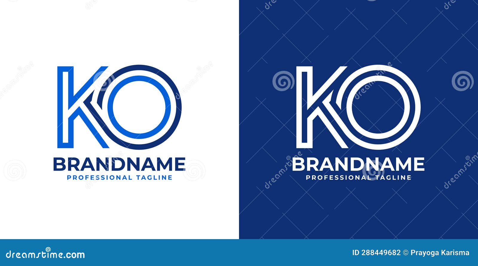Letter KO Line Monogram Logo, Suitable for Business with KO or OK ...