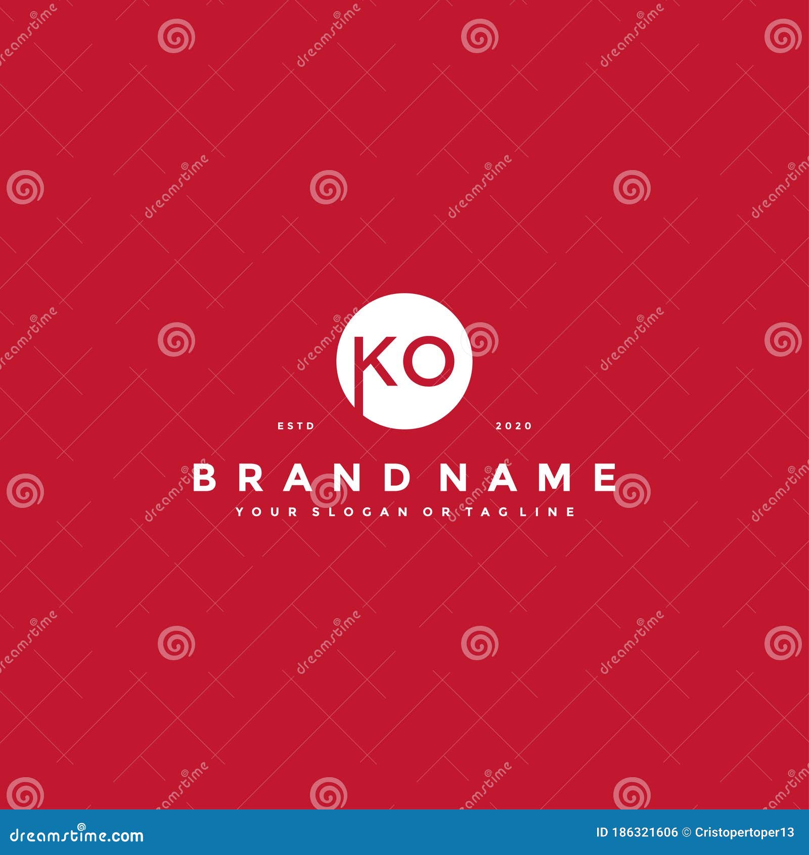 Letter KO Logo Design Vector Stock Vector - Illustration of letter ...