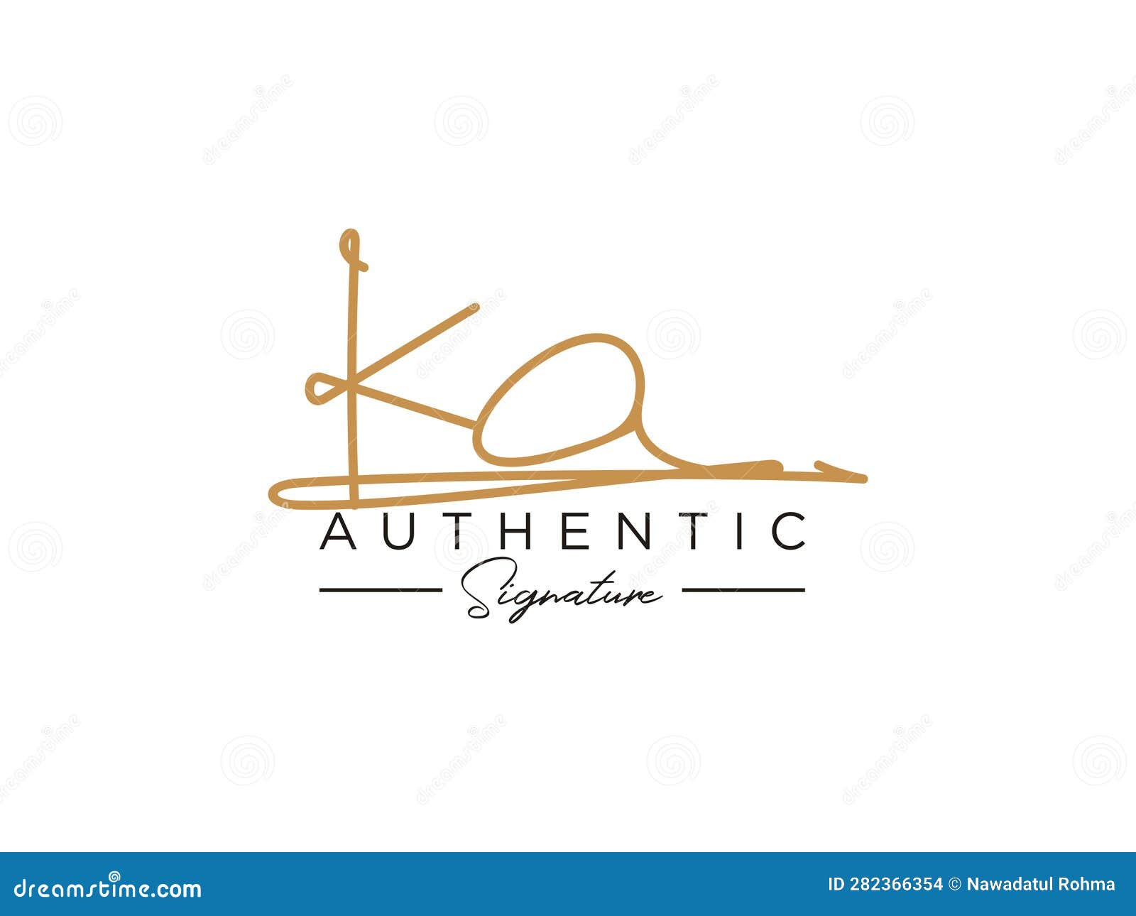 Letter KO Signature Logo Template Vector Stock Vector - Illustration of ...