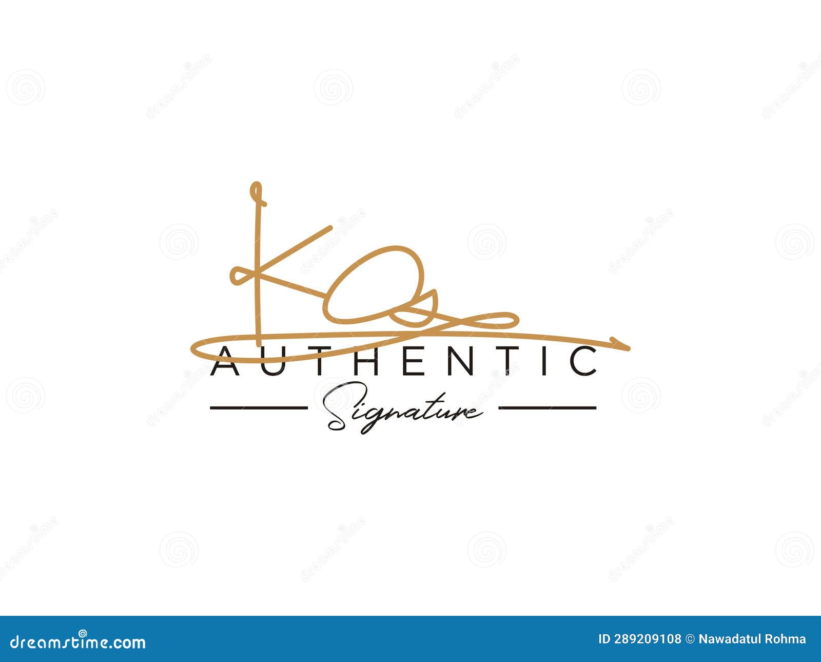 Letter KO Signature Logo Template Vector Stock Vector - Illustration of ...