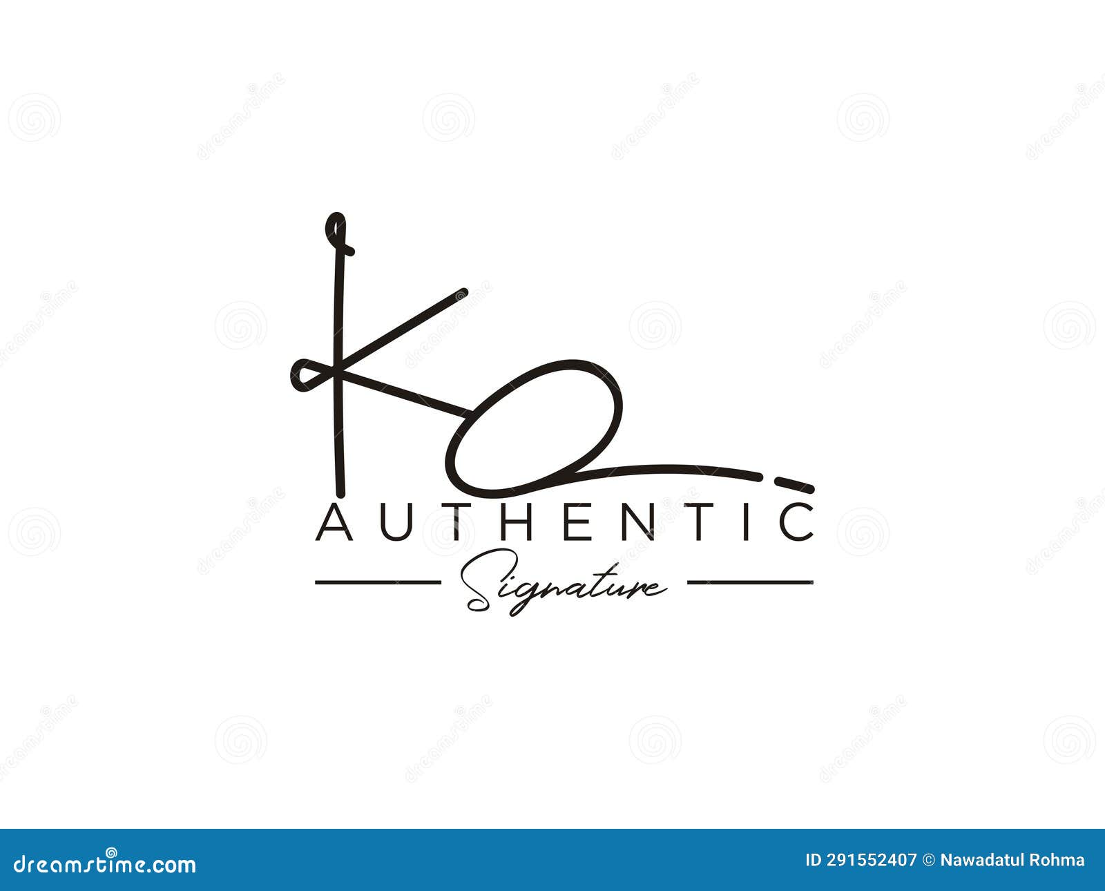 Letter KO Signature Logo Template Vector Stock Vector - Illustration of ...