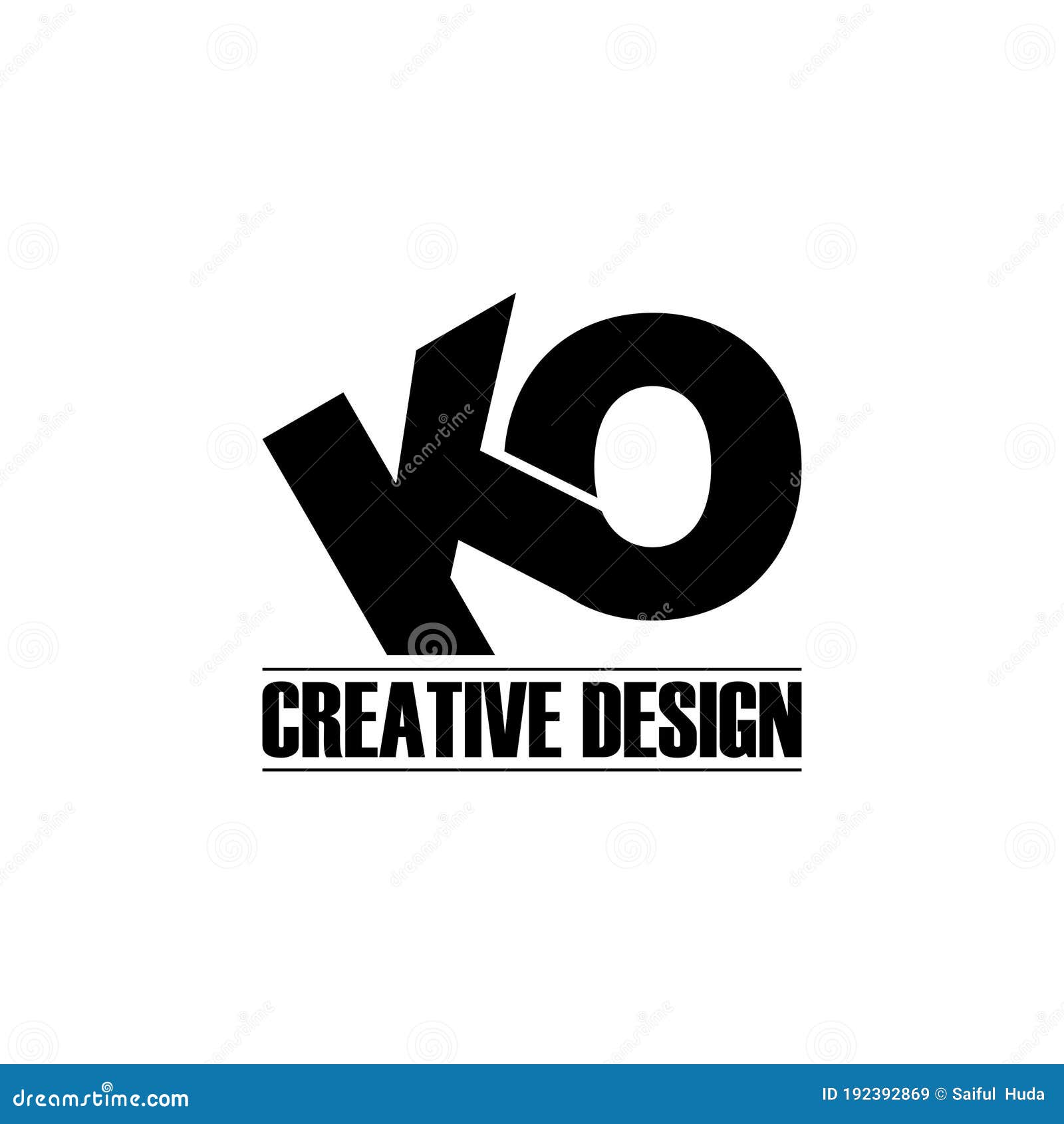 Letter KO Simple Monogram Logo Icon Design. Stock Vector - Illustration ...