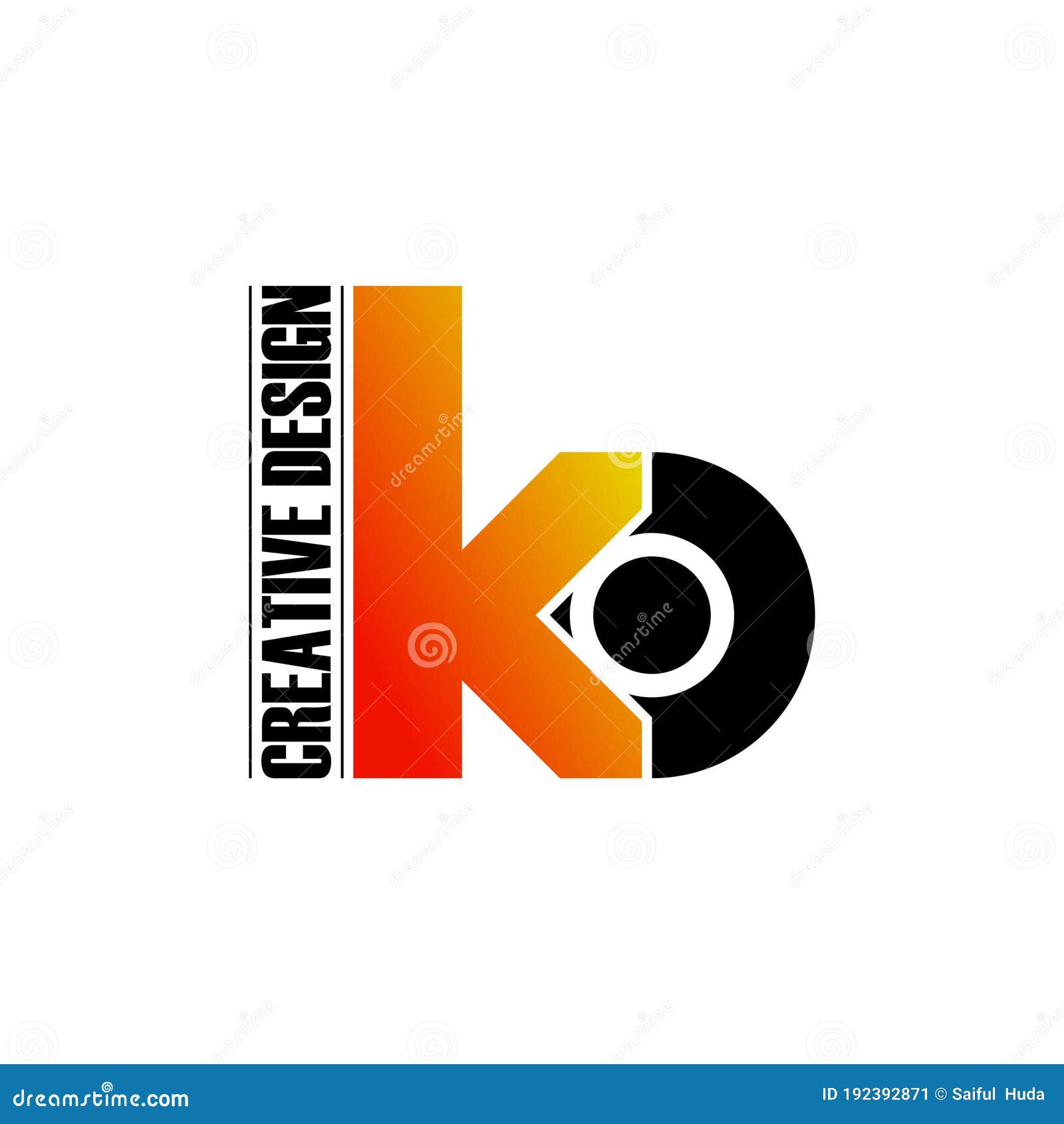 Letter KO Simple Monogram Logo Icon Design. Stock Vector - Illustration ...