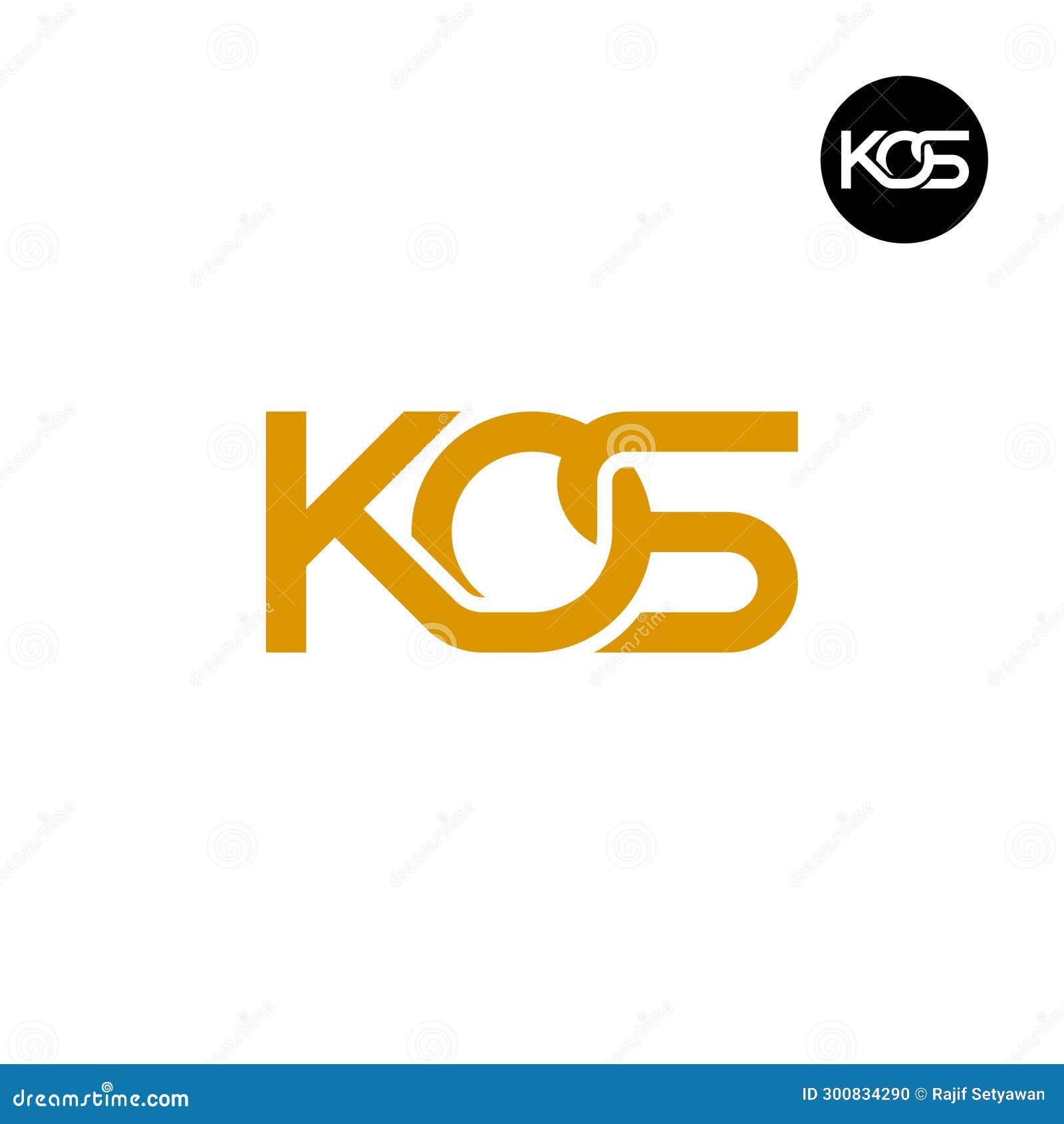 Letter KOS Monogram Logo Design Vector Illustration | CartoonDealer.com ...