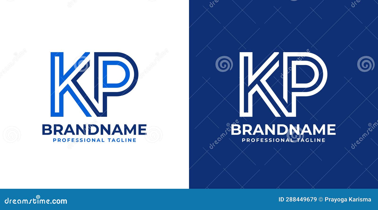 Letter KP Line Monogram Logo, Suitable for Business with KP or PK ...